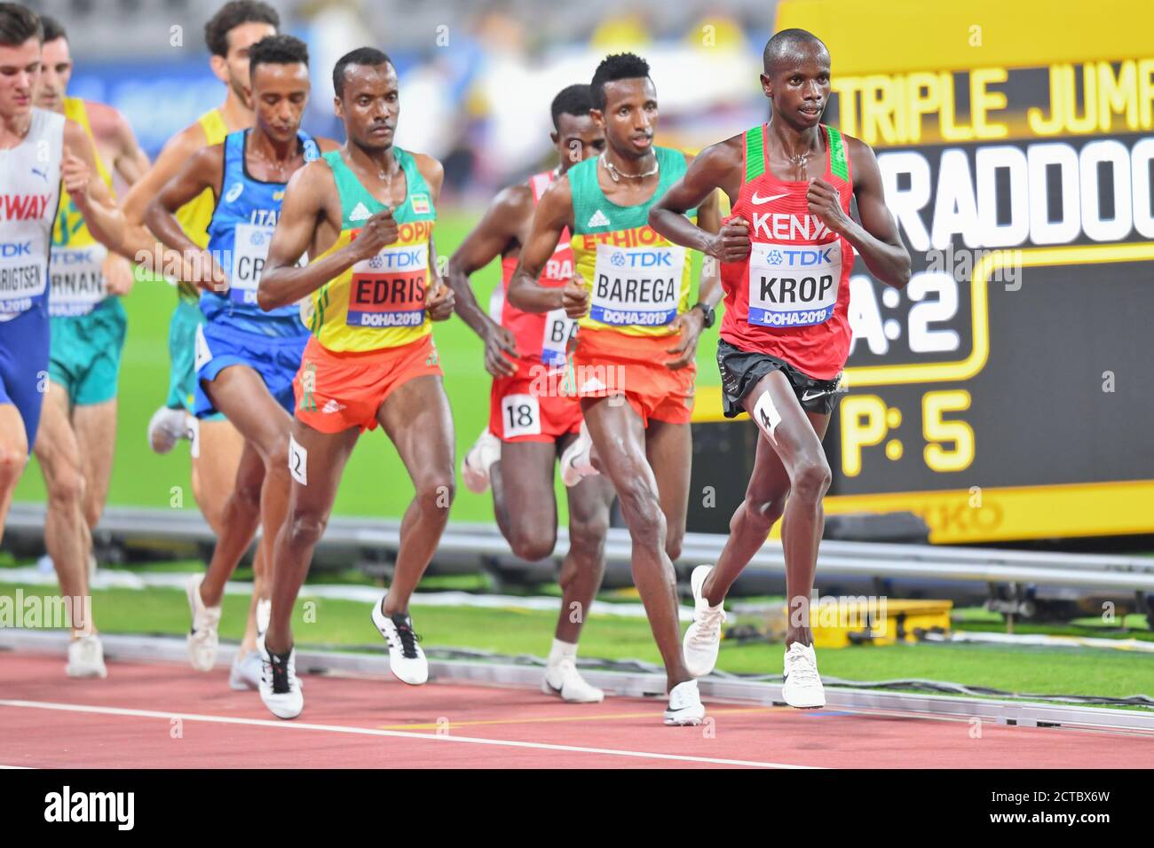Jacob Krop (Kenya), Selemon Barega (Ethiopia), Muktar Edris (Ethiopia ...