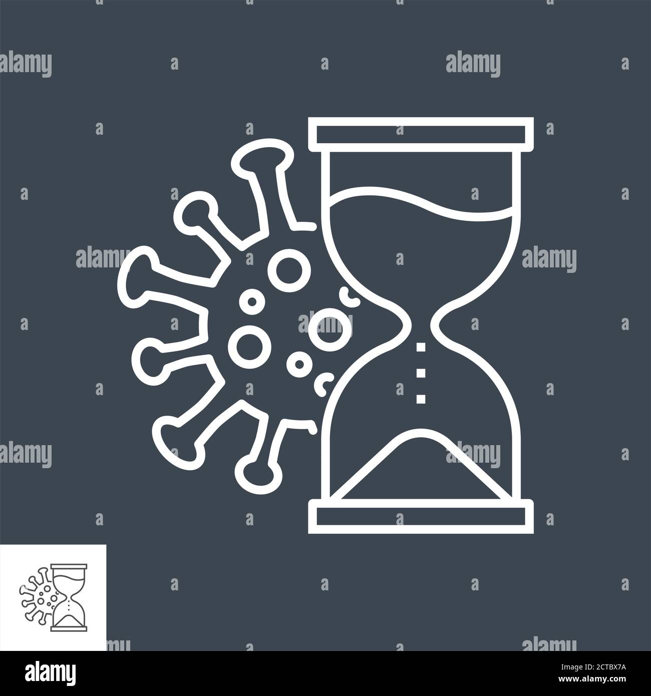 Incubation period related vector thin line icon Stock Vector Image ...