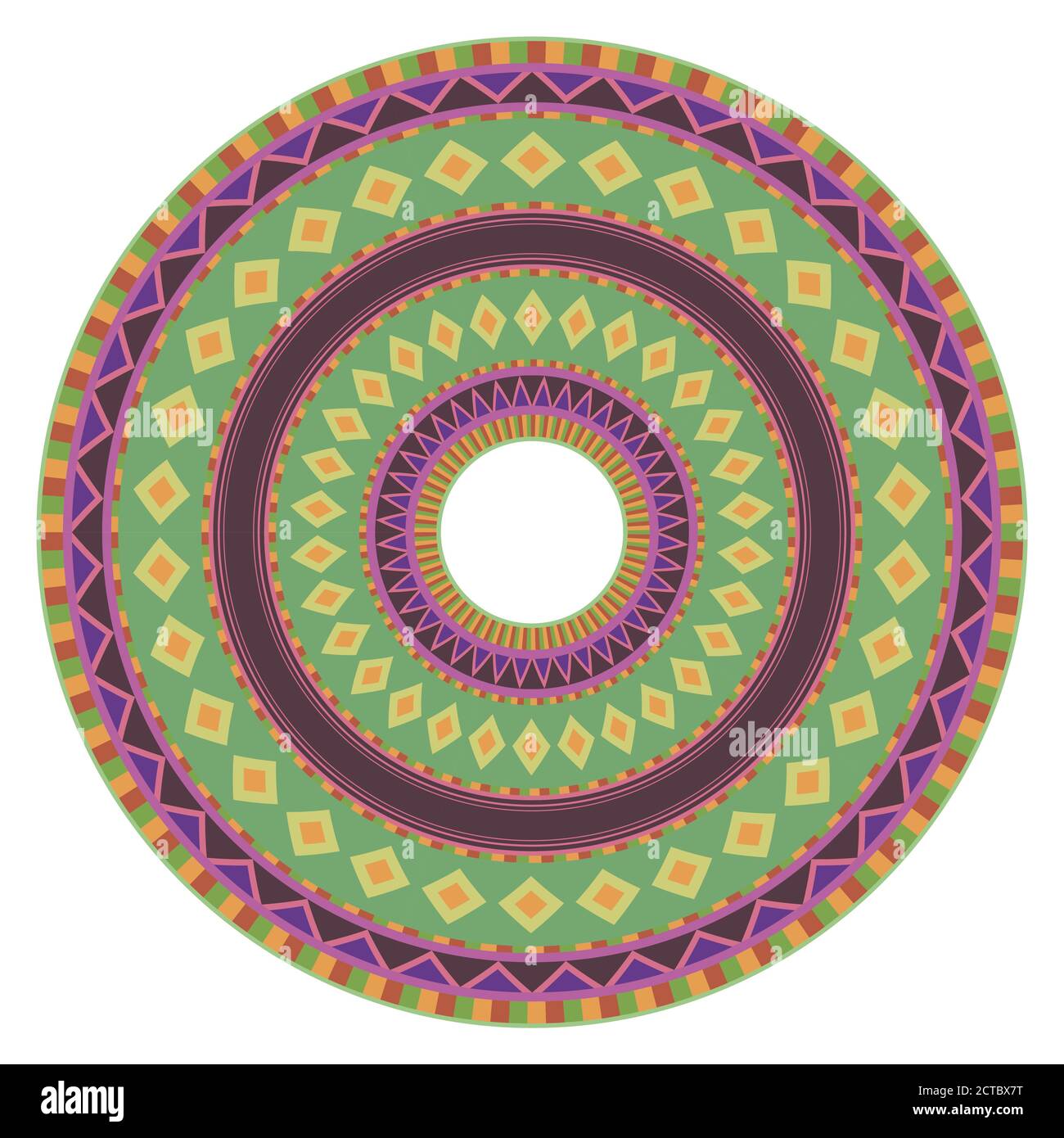 Round frame with ethnic geometric pattern. Native ornament. The element ...