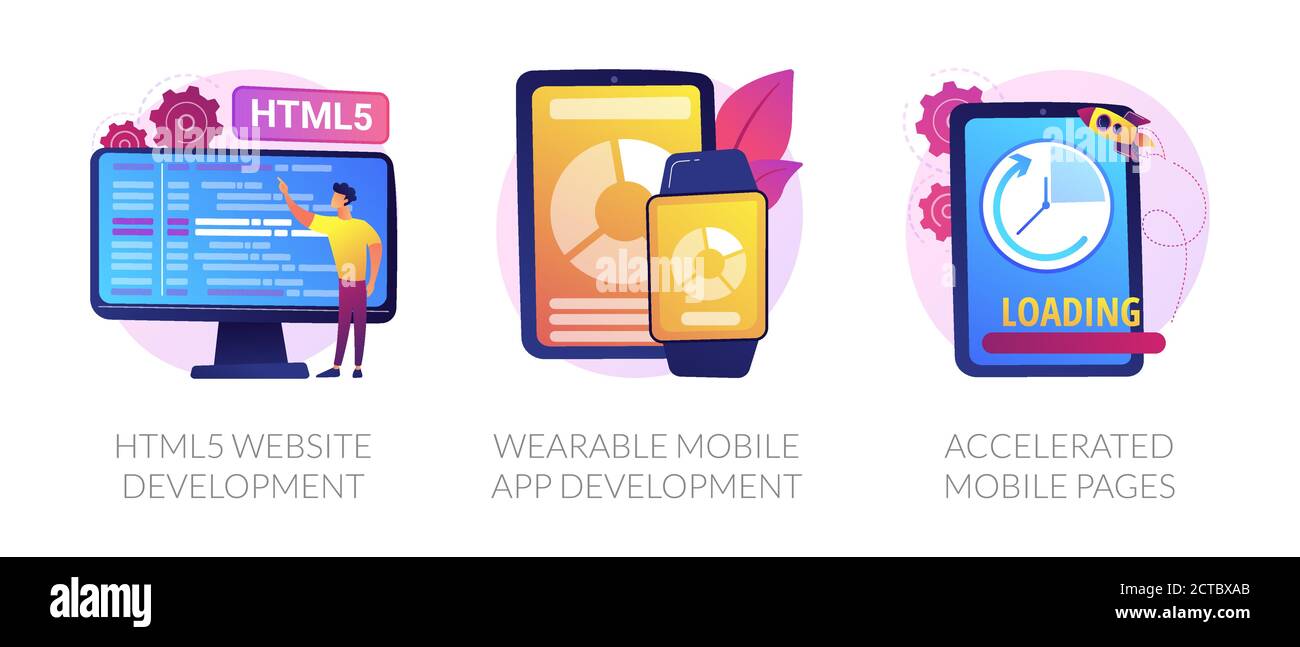 IT development services vector concept metaphors Stock Vector Image ...