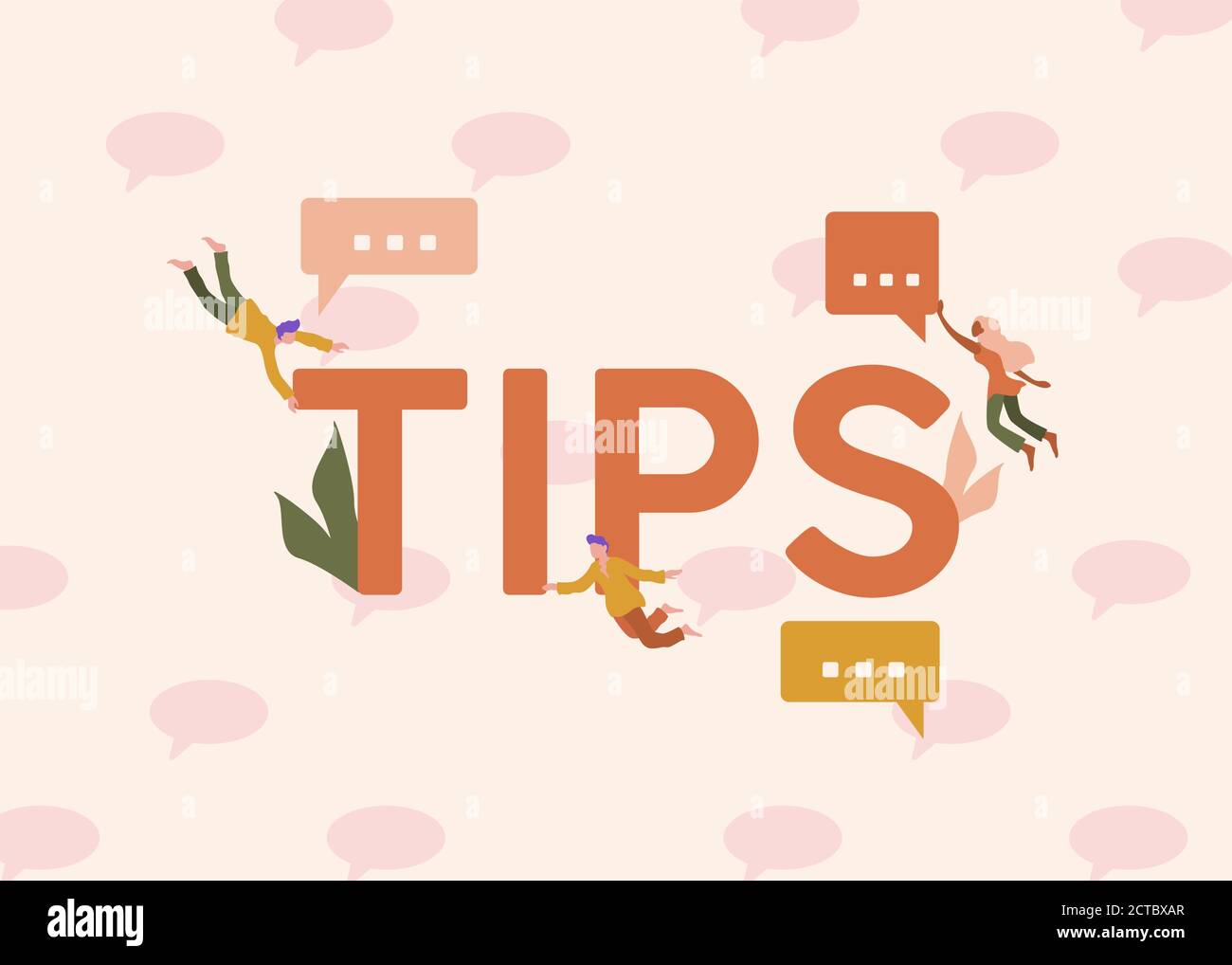 Tips illustration. Solutions and suggestions helpful newsletters and ...