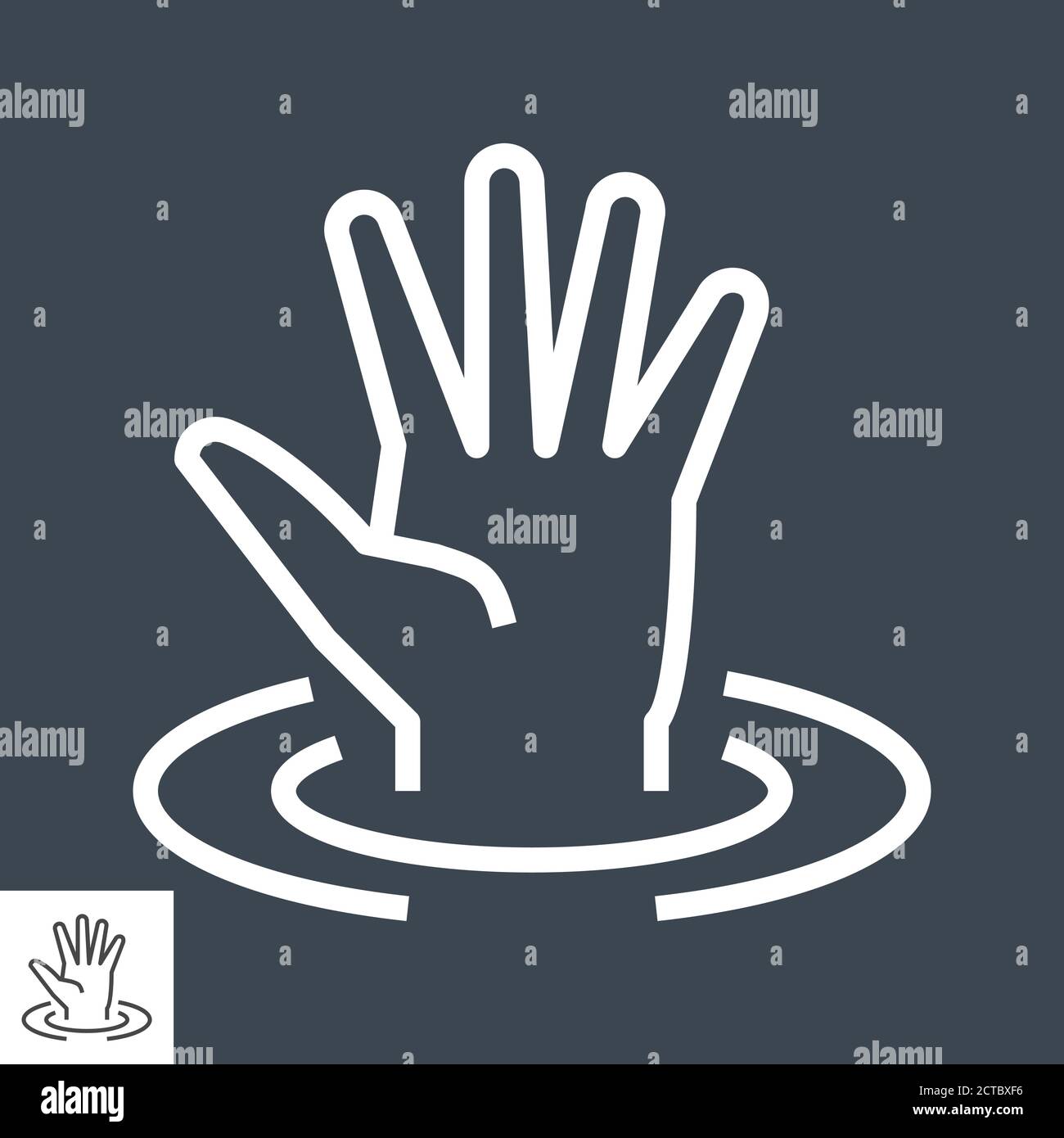 Drowning icon on white Stock Vector Images - Alamy