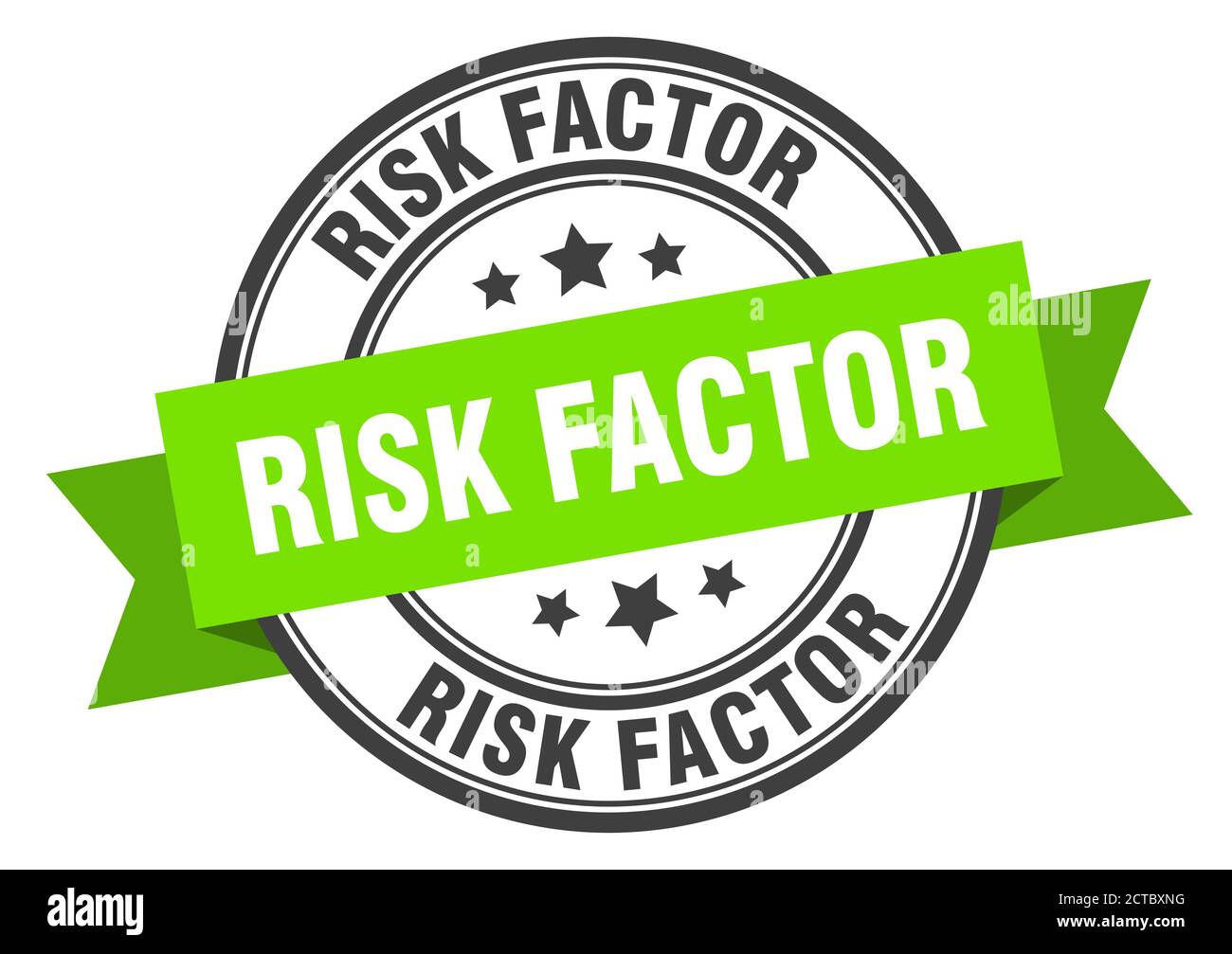 risk factor label sign. round stamp. ribbon. band Stock Vector Image ...