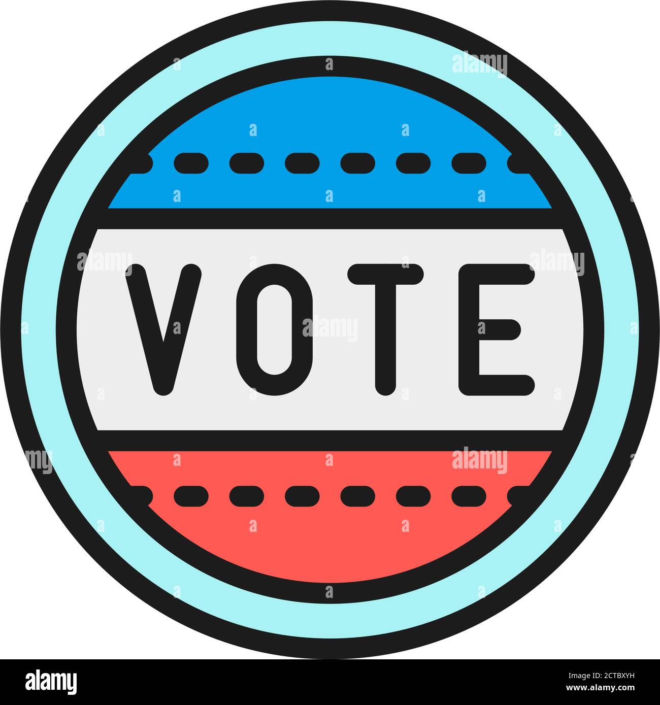 Vote stamp icon outline Stock Vector Images - Alamy