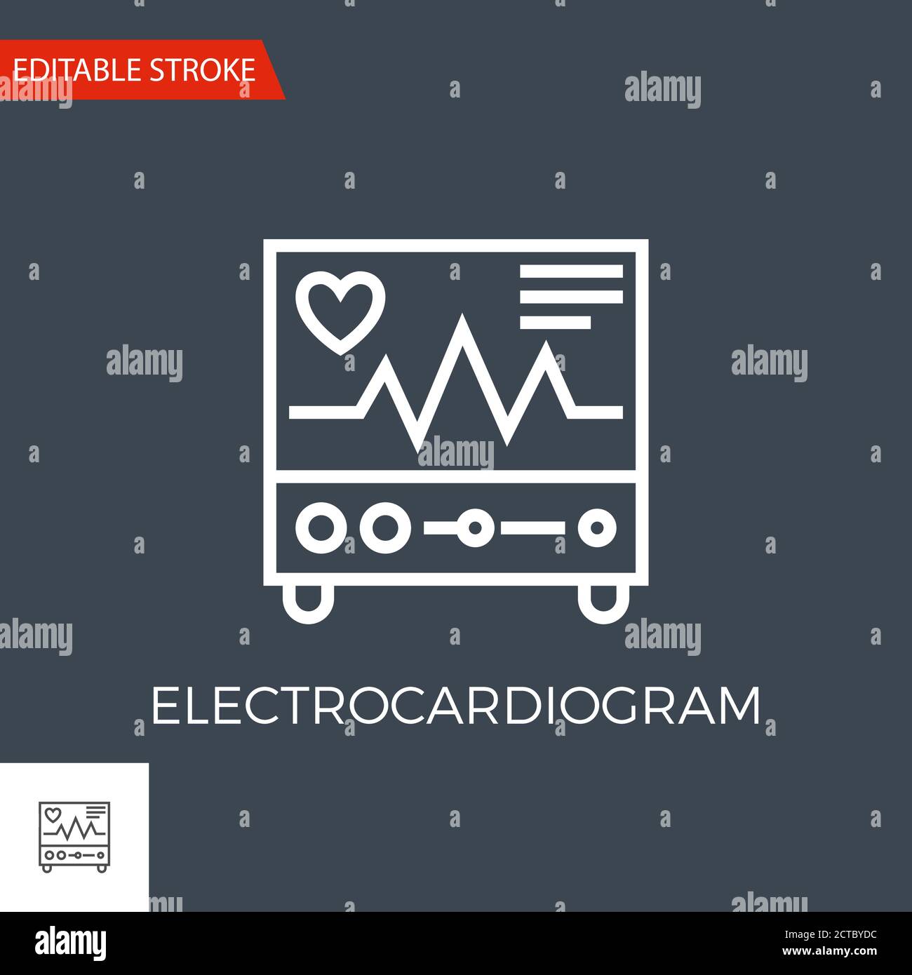 Electrocardiogram Vector Icon Stock Vector Image & Art - Alamy