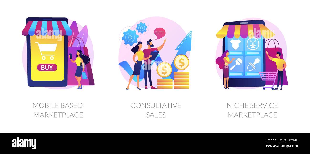 E-commerce marketplace vector concept metaphors Stock Vector Image ...