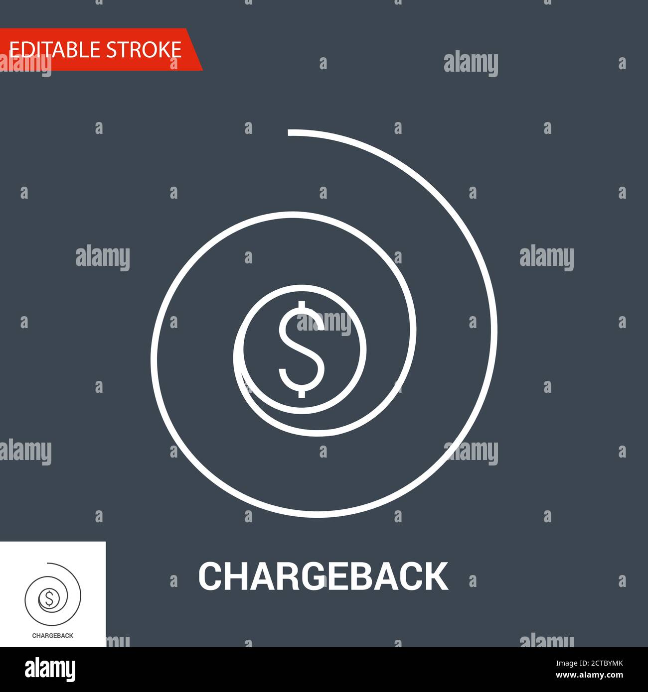 Chargeback Icon. Thin Line Vector Illustration Stock Vector Image & Art ...