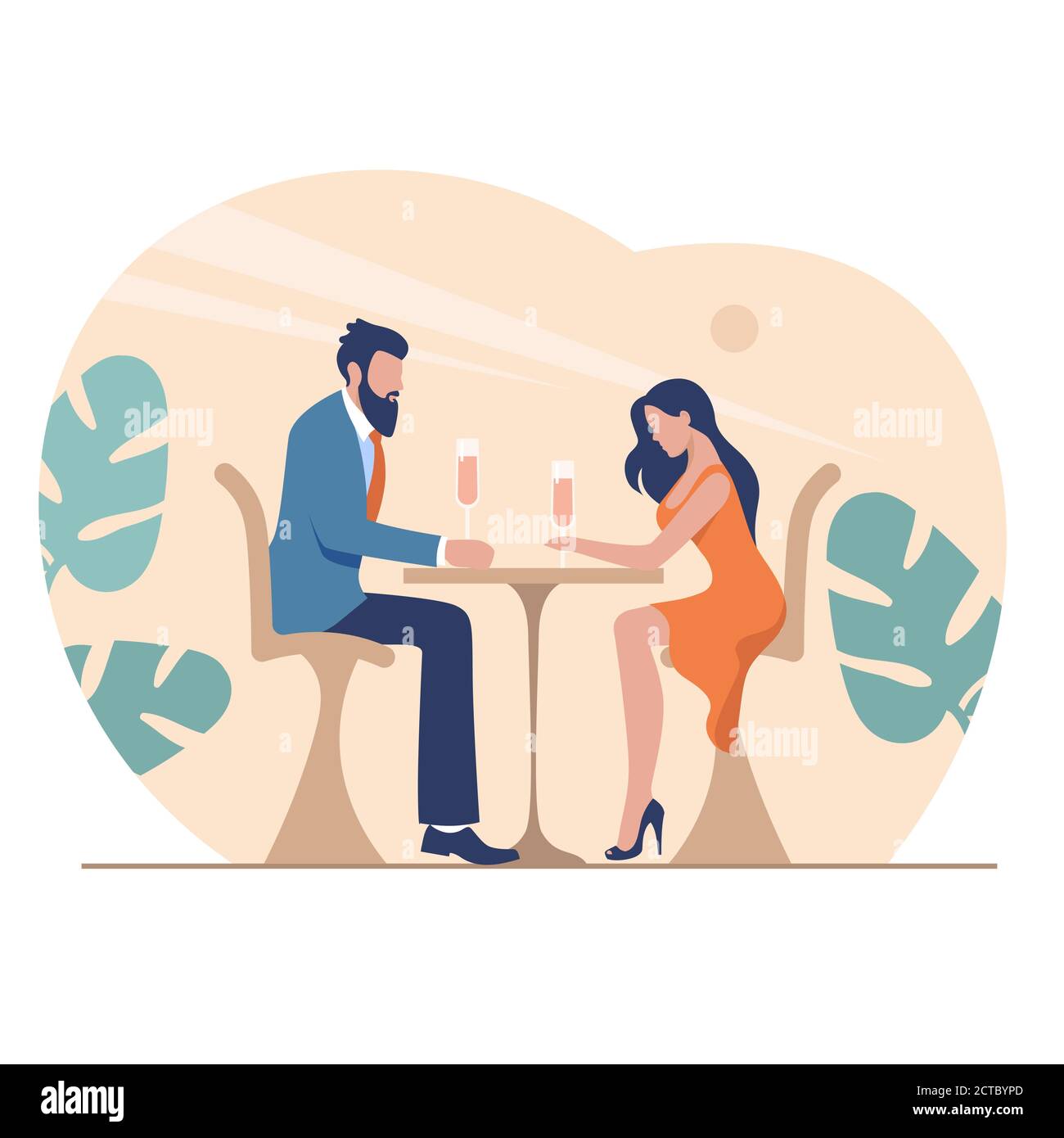 Two young women sitting cafe Stock Vector Images - Alamy