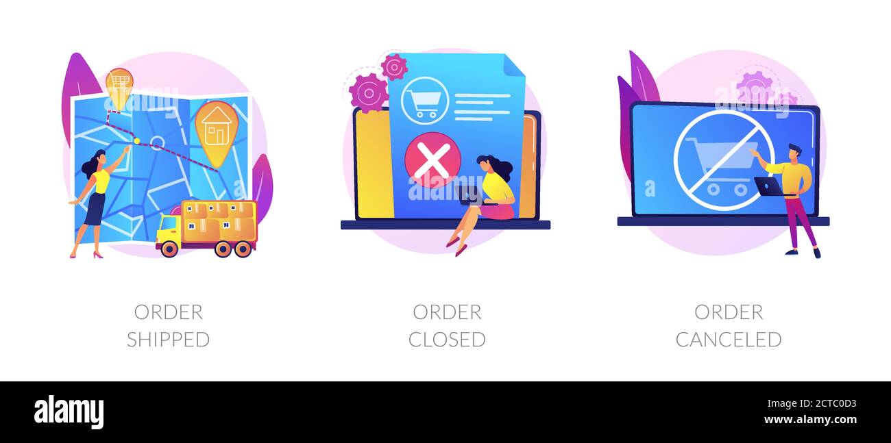 E-commerce shipping vector concept metaphors Stock Vector Image & Art ...