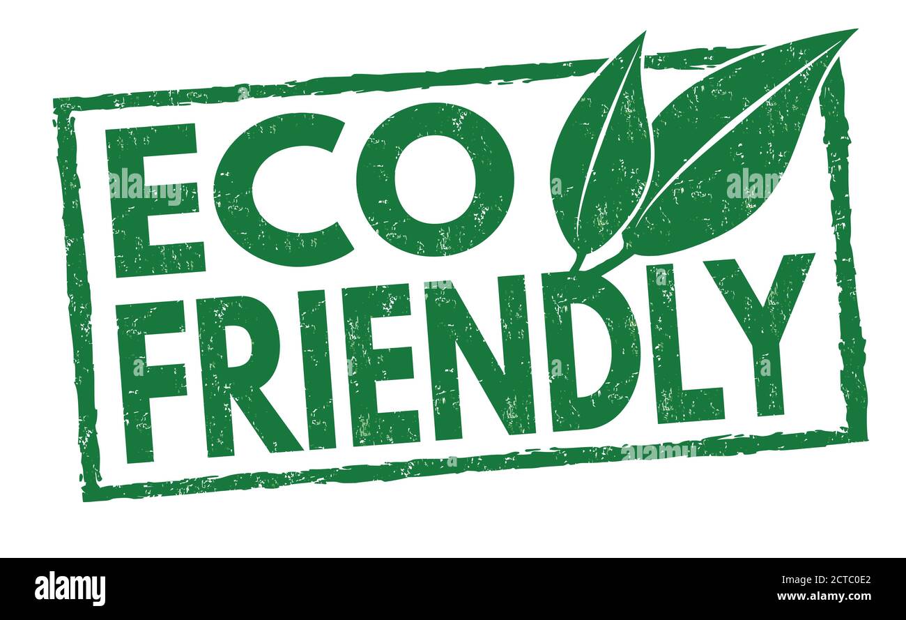 Eco friendly sign or stamp on white background, vector illustration ...