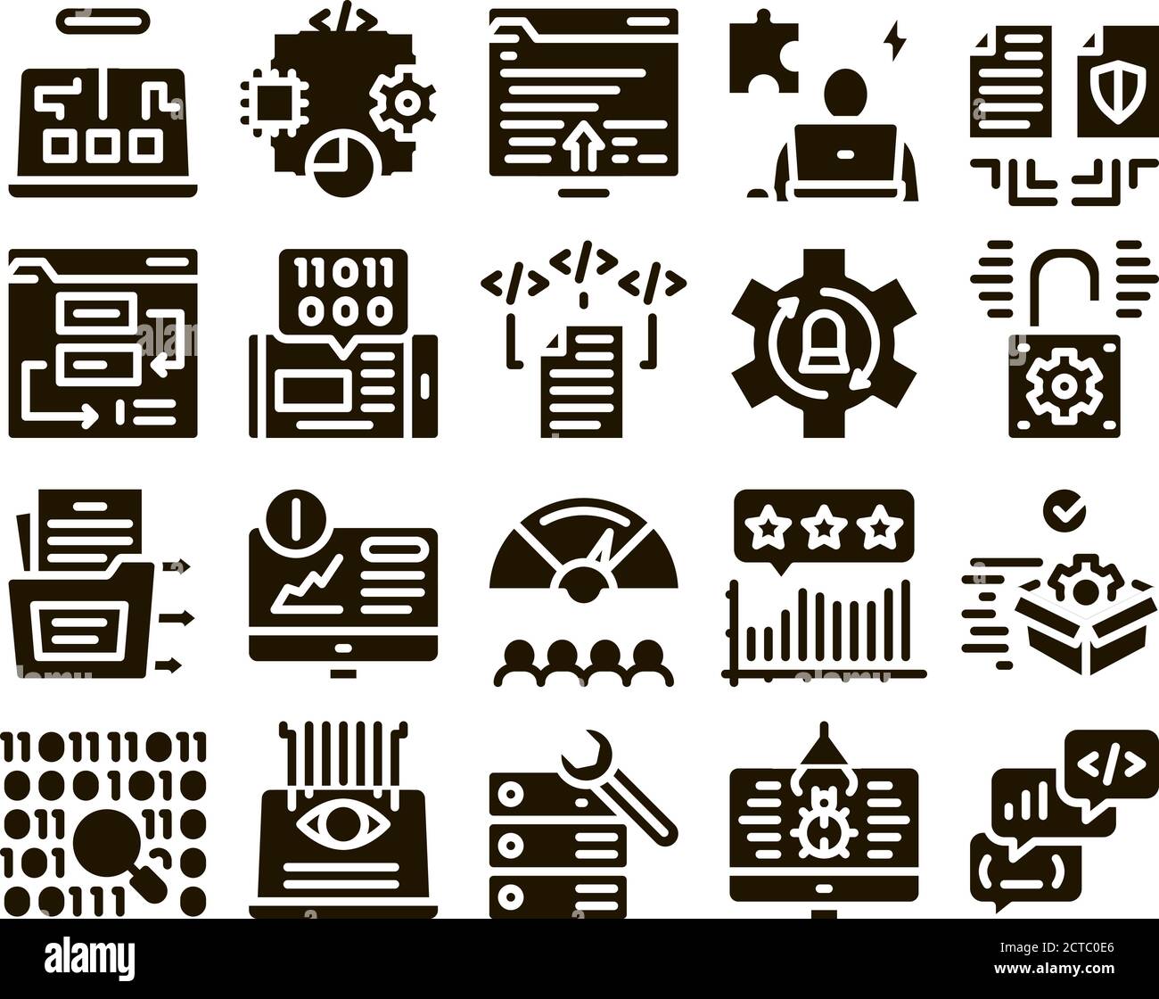 Software Testing And Analysis Icons Set Vector Stock Vector Image & Art ...