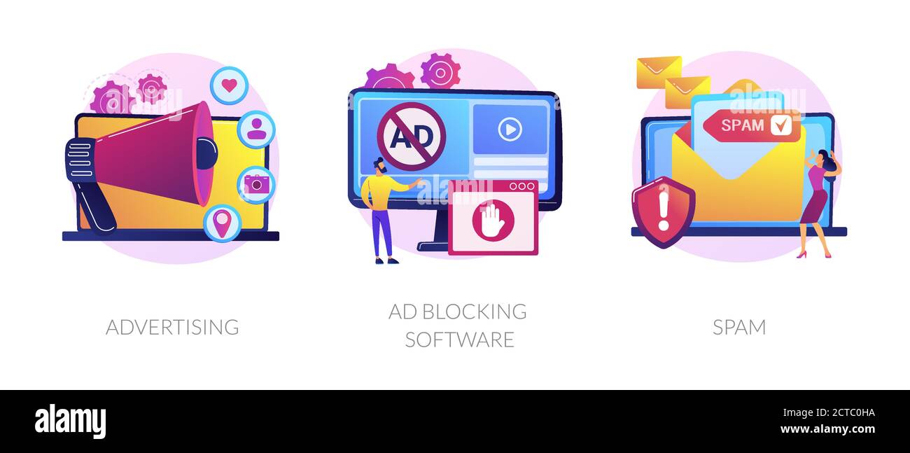 Internet advertising vector concept metaphors Stock Vector Image & Art ...