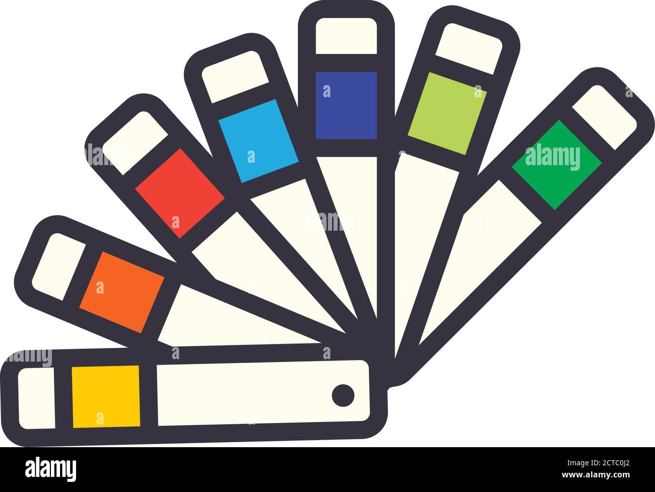 color palette line and fill style icon design of Construction working ...