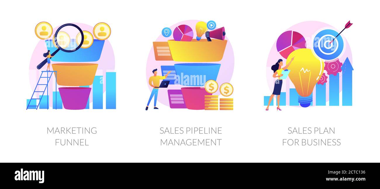 Sales conversions vector concept metaphors Stock Vector Image & Art - Alamy