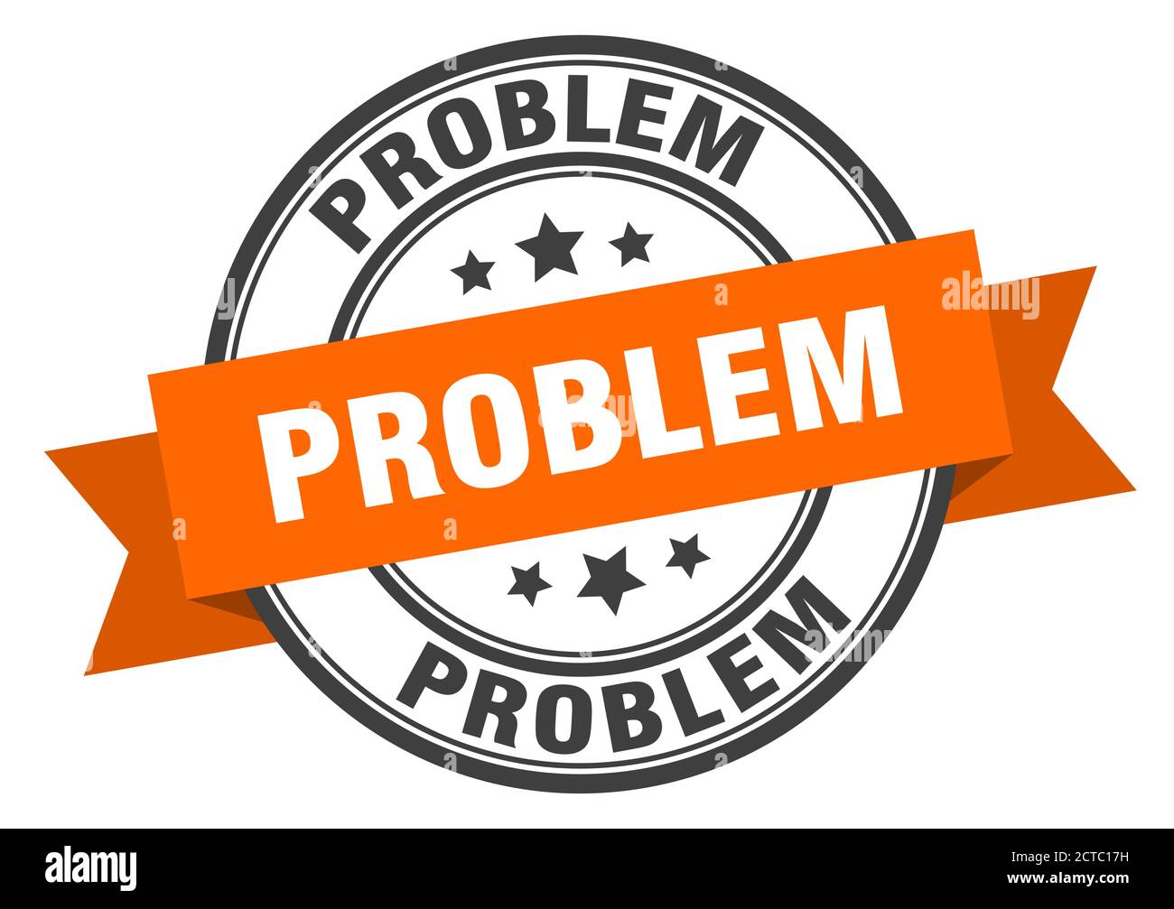 problem label sign. round stamp. ribbon. band Stock Vector Image & Art ...