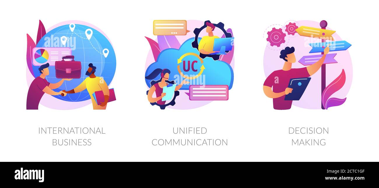 Business communication and collaboration vector concept metaphors Stock ...