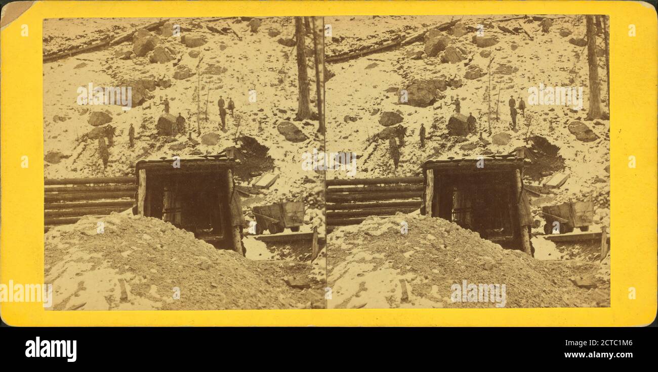View of an opening to a mine., still image, Stereographs, 1898 Stock ...
