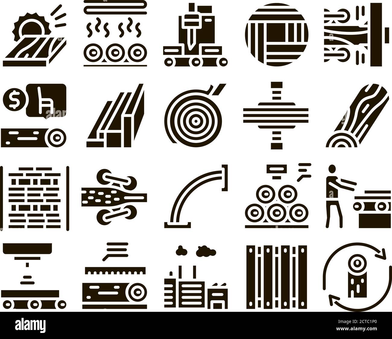 Sawmill production Stock Vector Images - Alamy