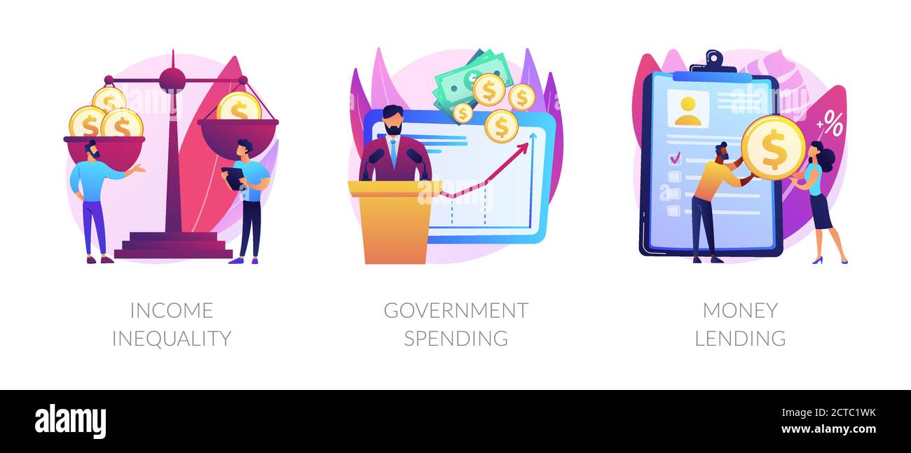 Money distribution abstract concept vector illustrations Stock Vector ...