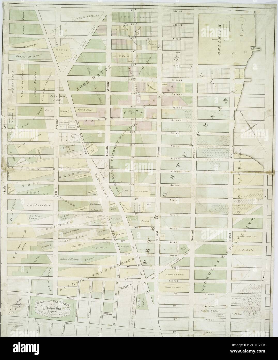 Map of bellevue hi-res stock photography and images - Alamy