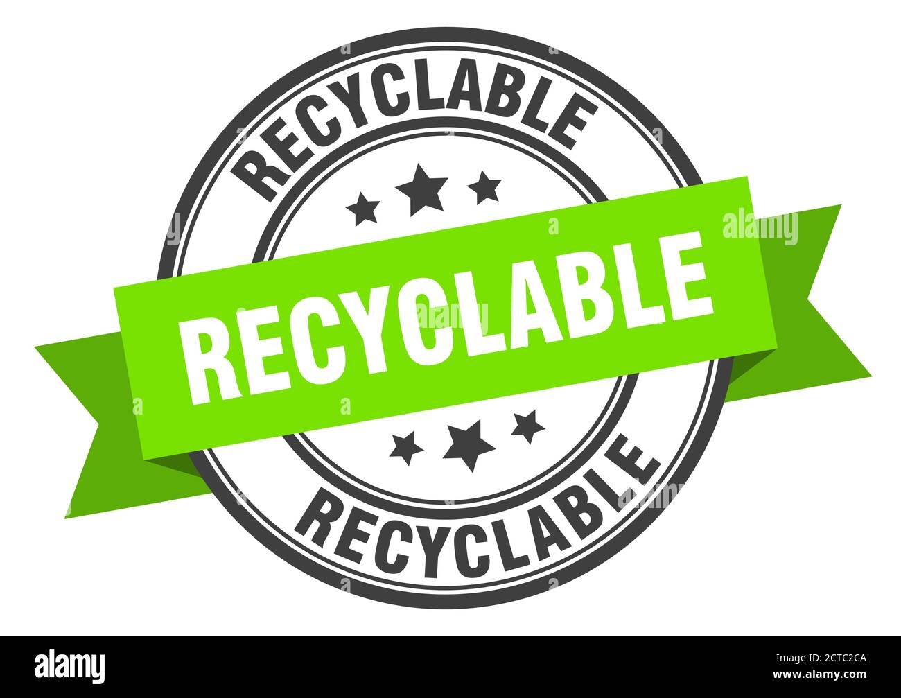 Recyclable stamp sign round hi-res stock photography and images - Alamy