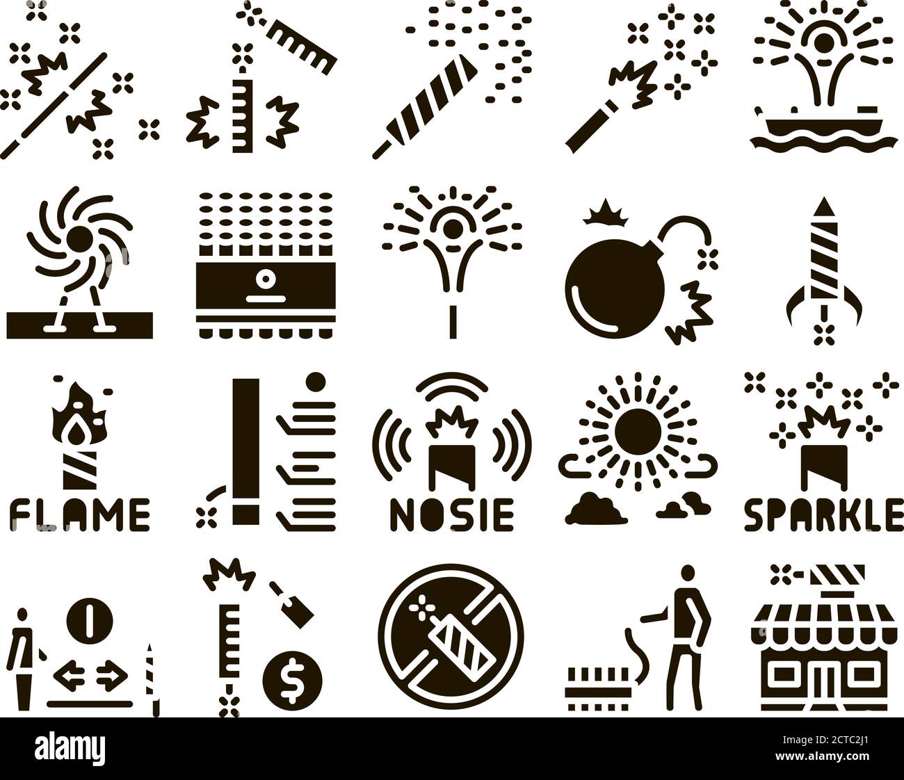 Pyrotechnic items Stock Vector Images - Alamy