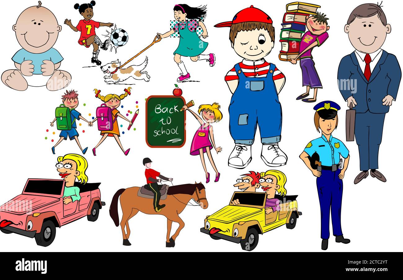 Modern Illustration of isolated drawing in cartoon style. illustration ...