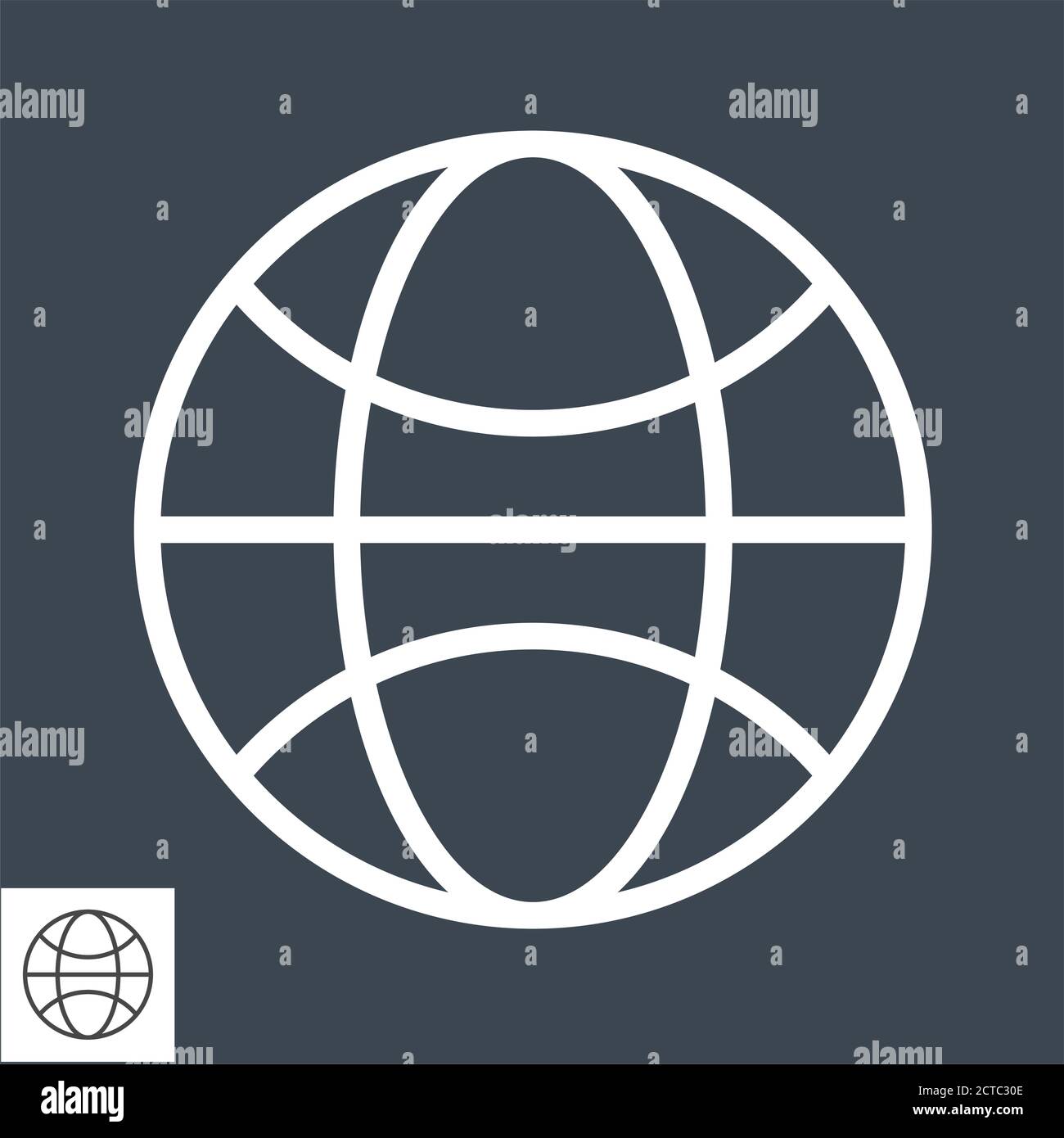 World icon thin line hi-res stock photography and images - Alamy