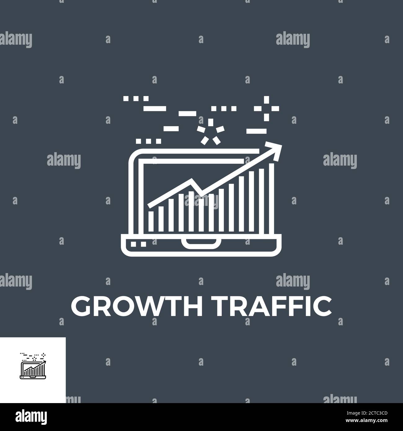 Growth Traffic Line Icon Stock Vector Image & Art - Alamy