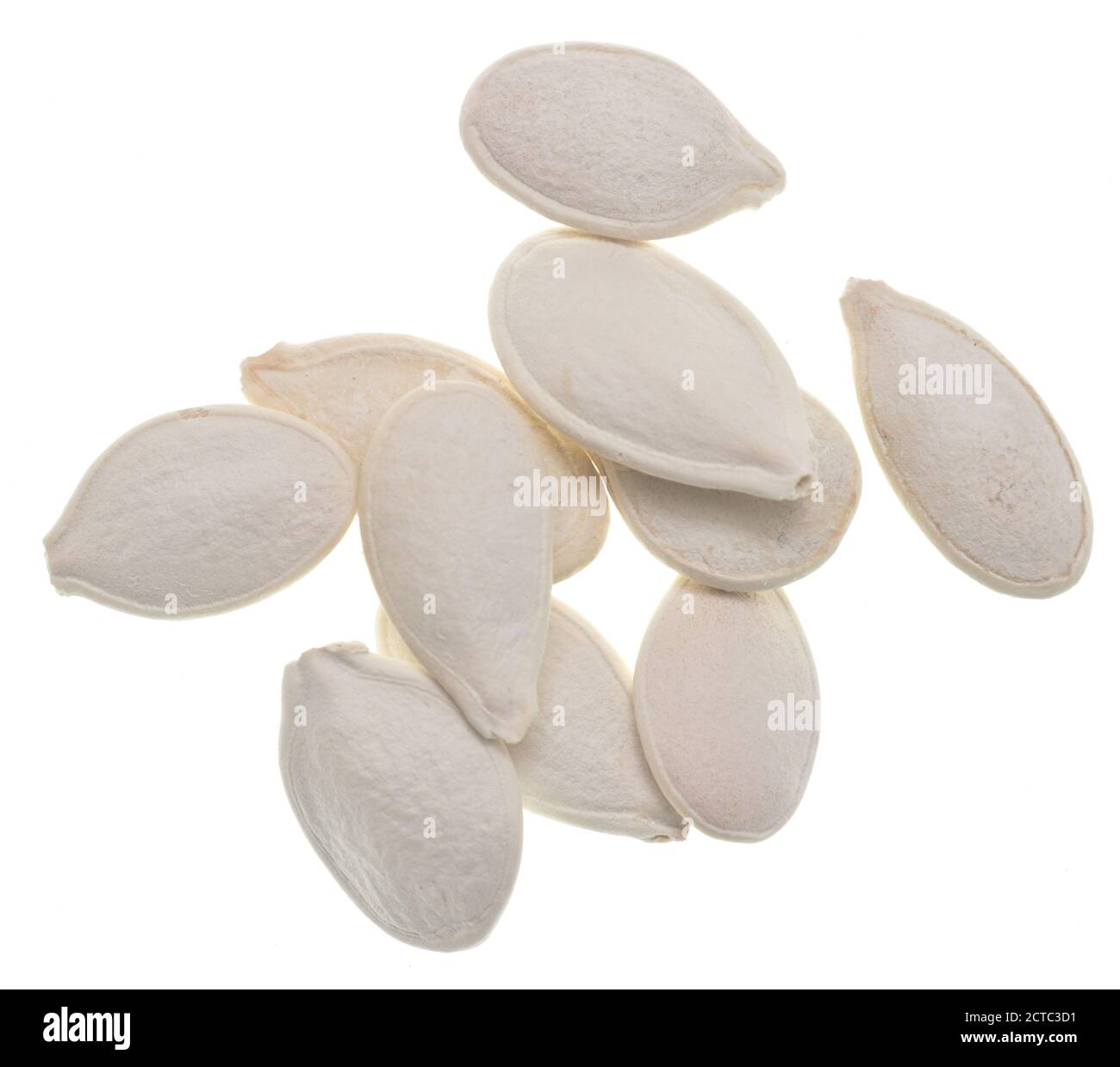 Pumpkin seeds isolated on white background Stock Photo - Alamy