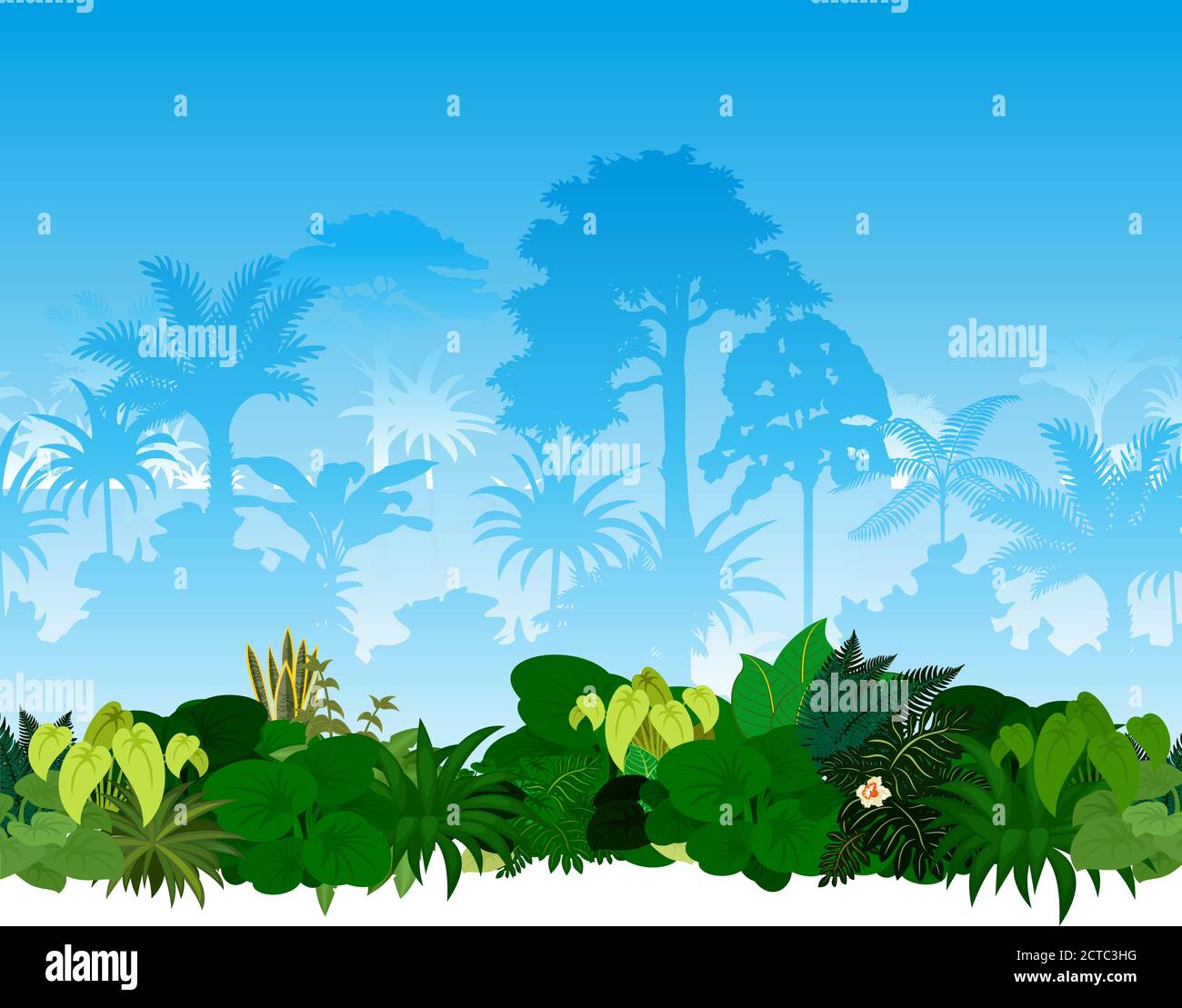 Vector tropical rainforest background Stock Vector Image & Art - Alamy