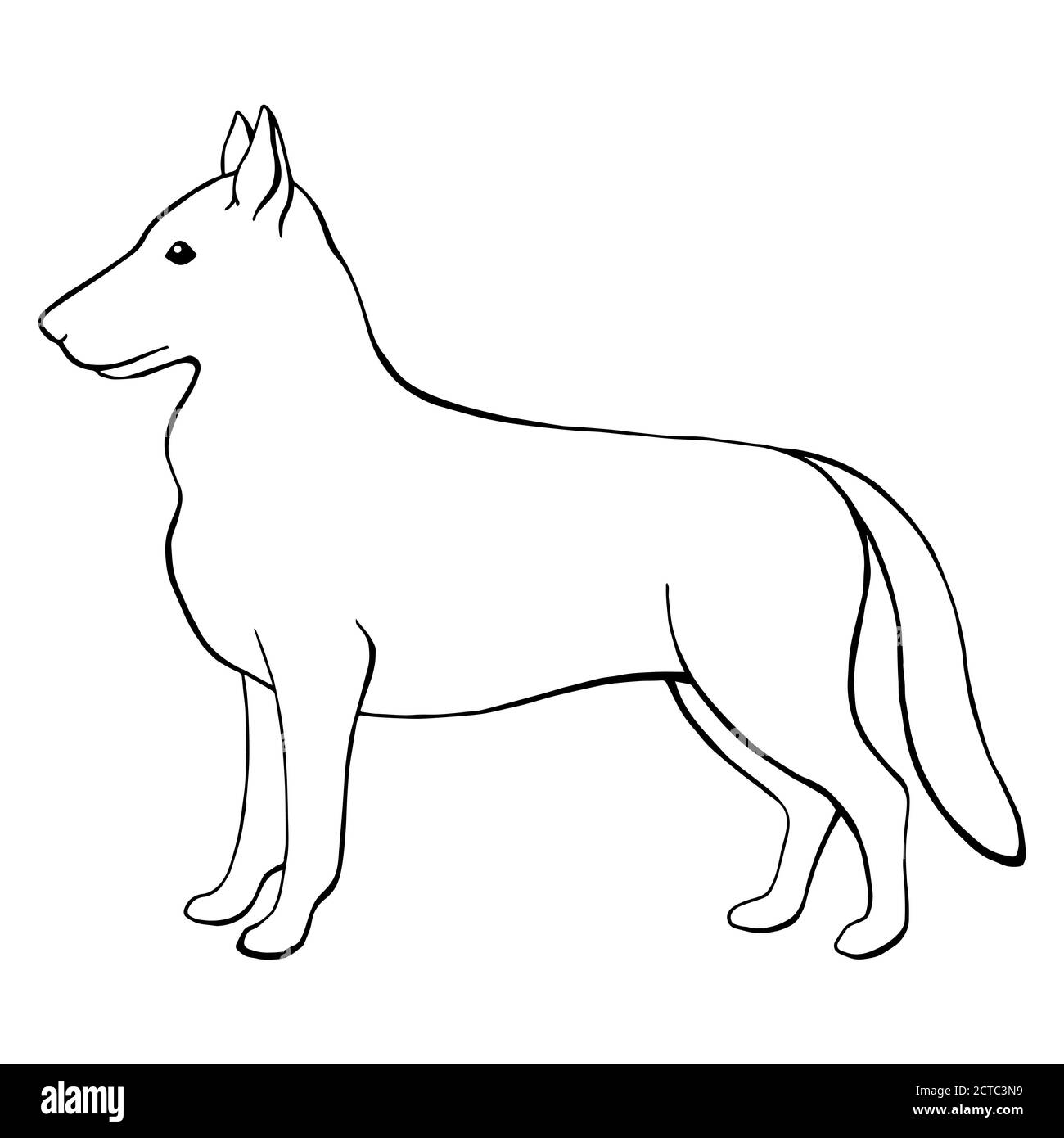 Cute black dog blank Stock Vector Images - Alamy