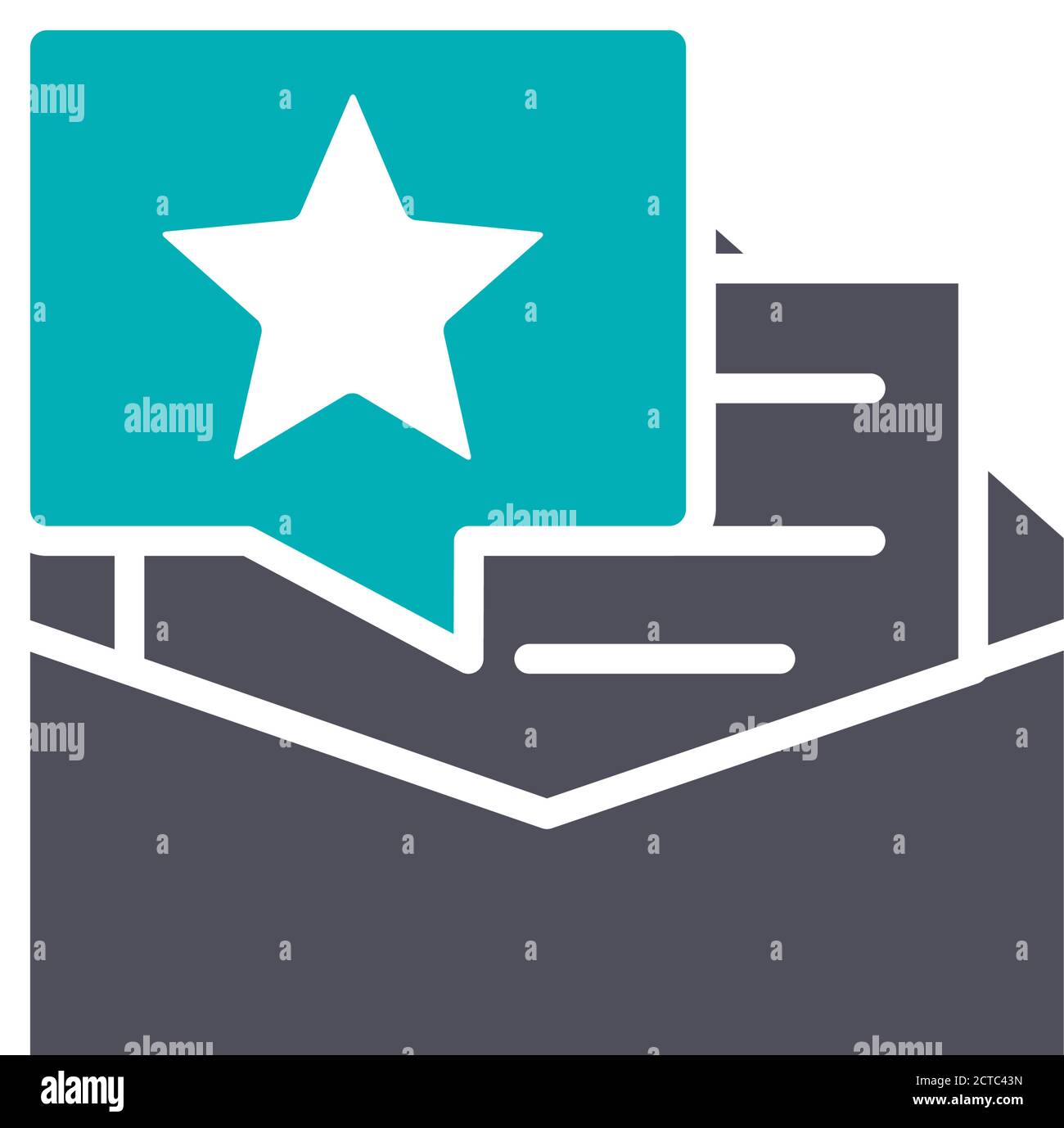 Feedback letter with star colored icon. Client satisfaction, happy ...