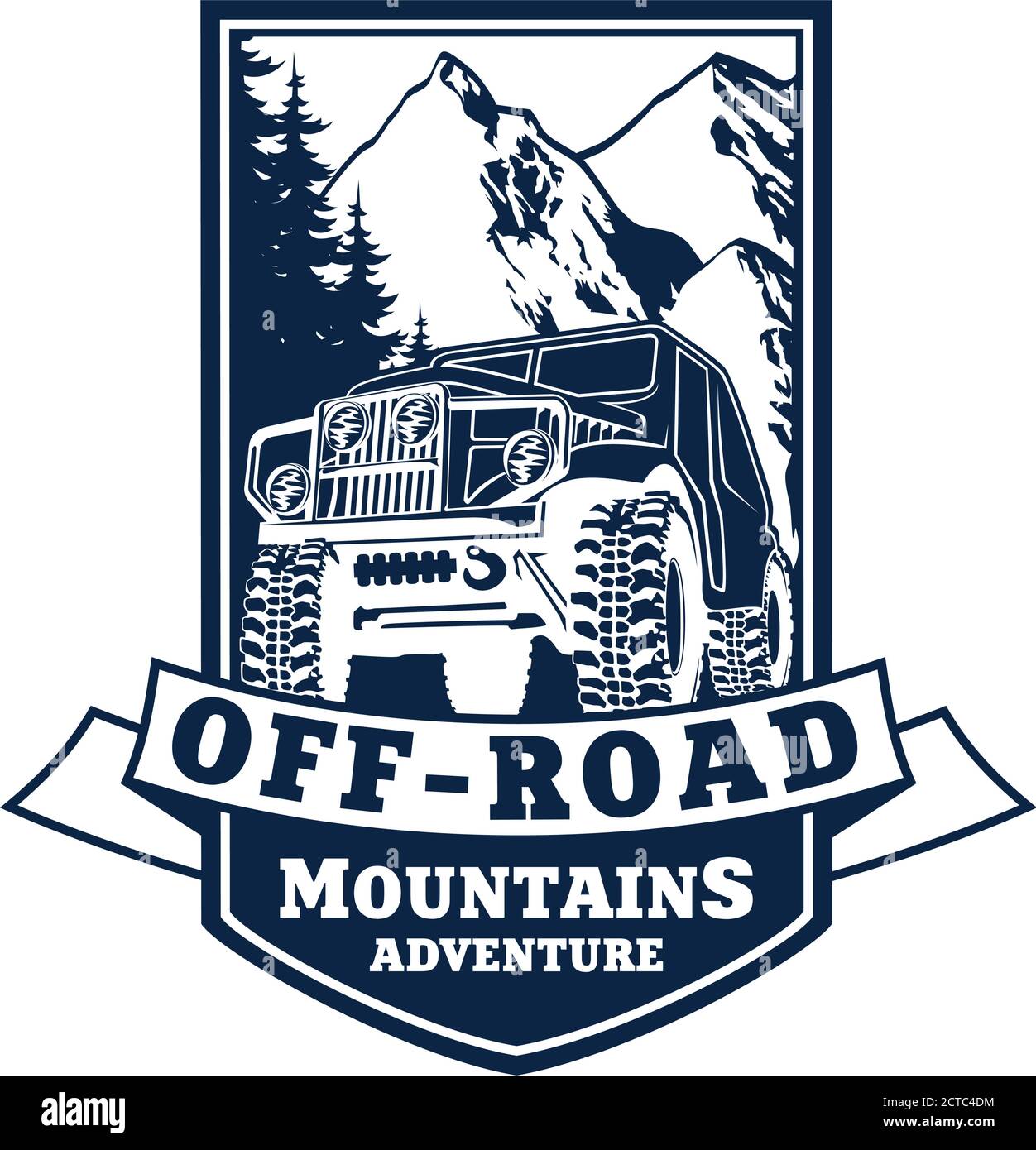 Off road vehicle mountains Stock Vector Images - Alamy