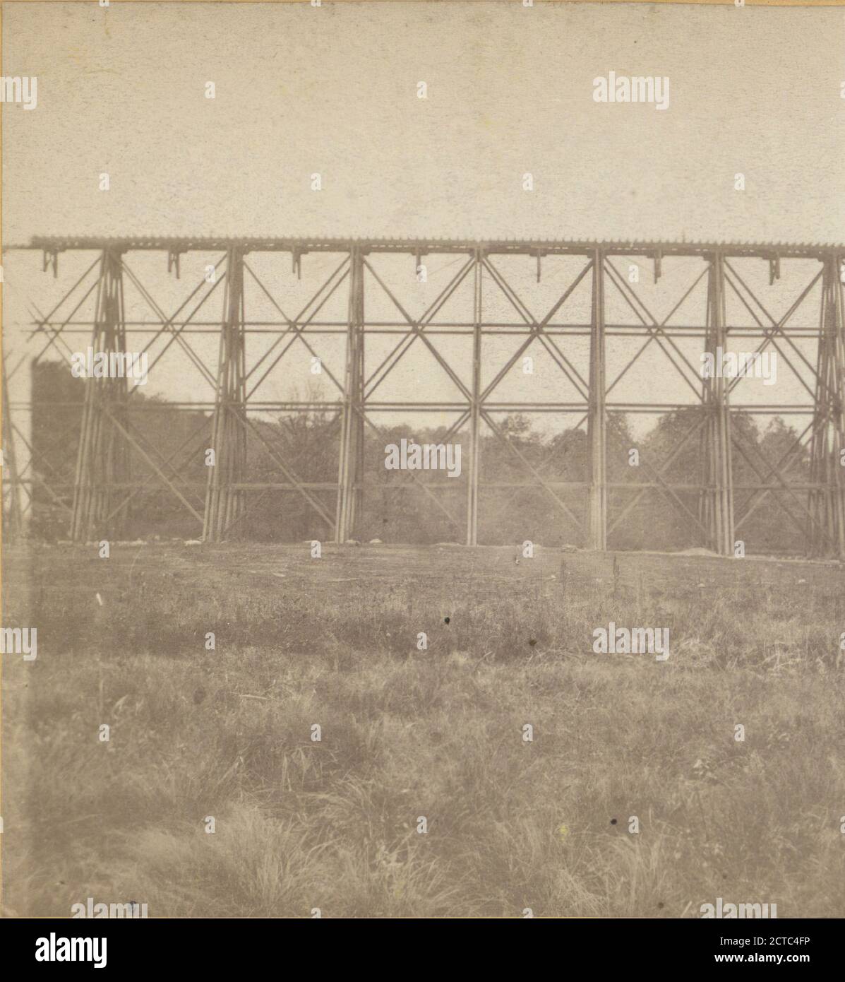 Section of Trestle Bridge on the New York, Boston & Montreal Railway ...