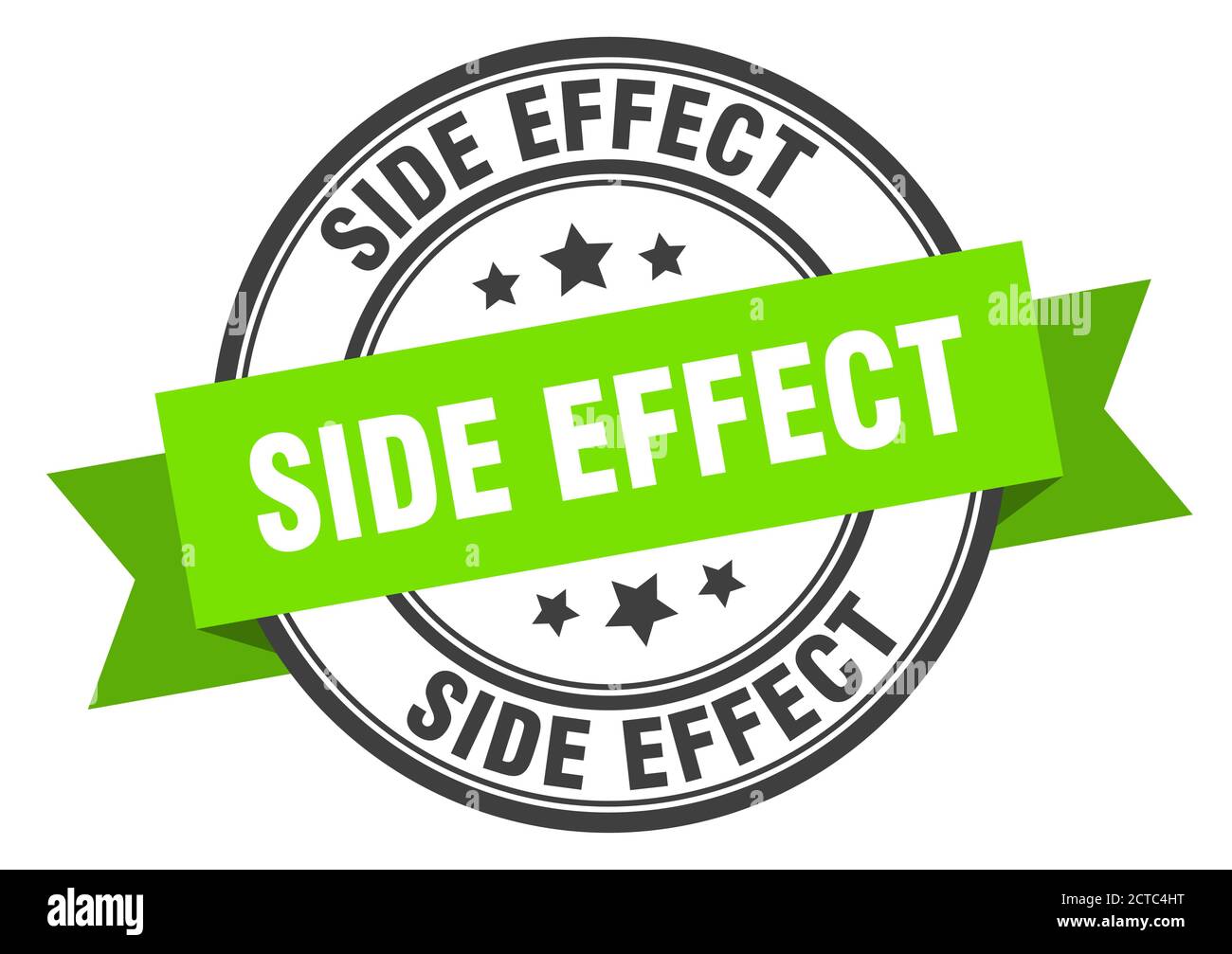 side effect label sign. round stamp. ribbon. band Stock Vector Image ...