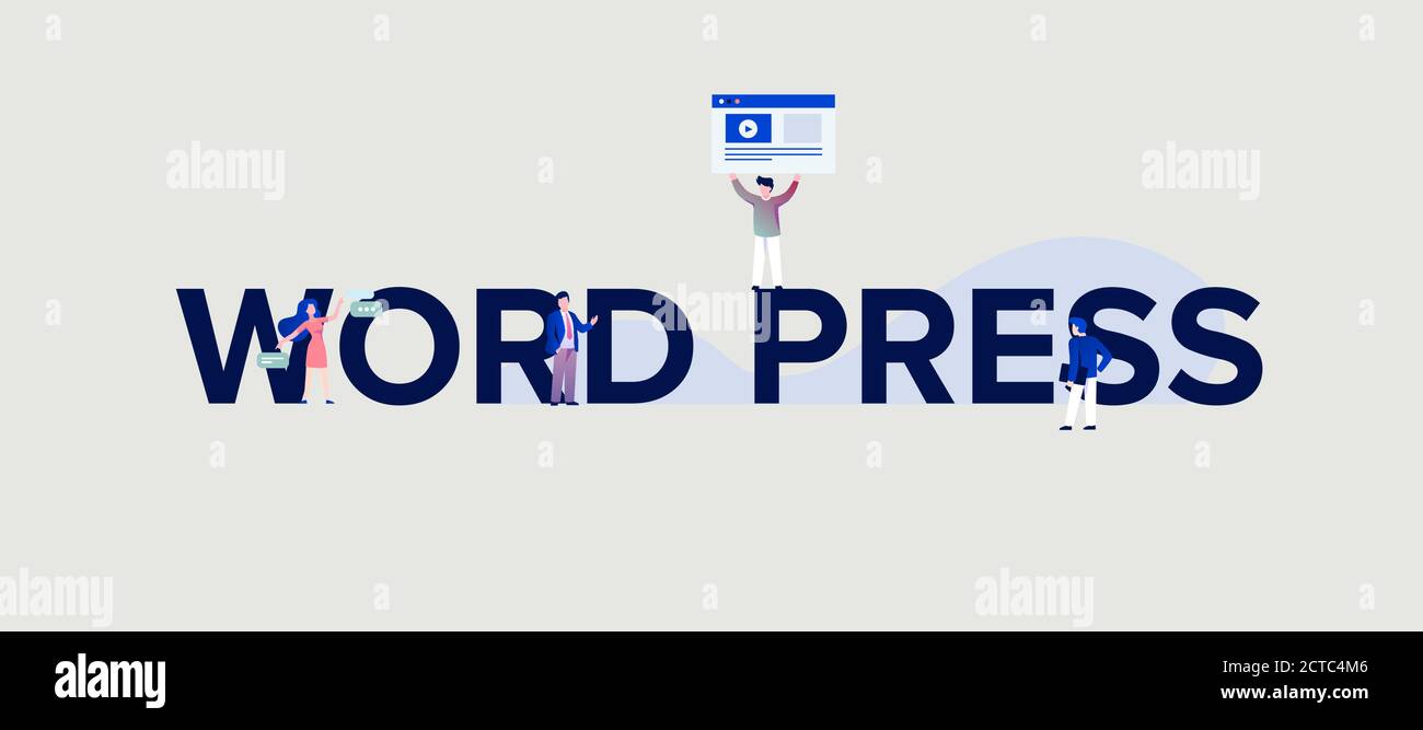 Word Press illustration. News and newspaper information magazine ...