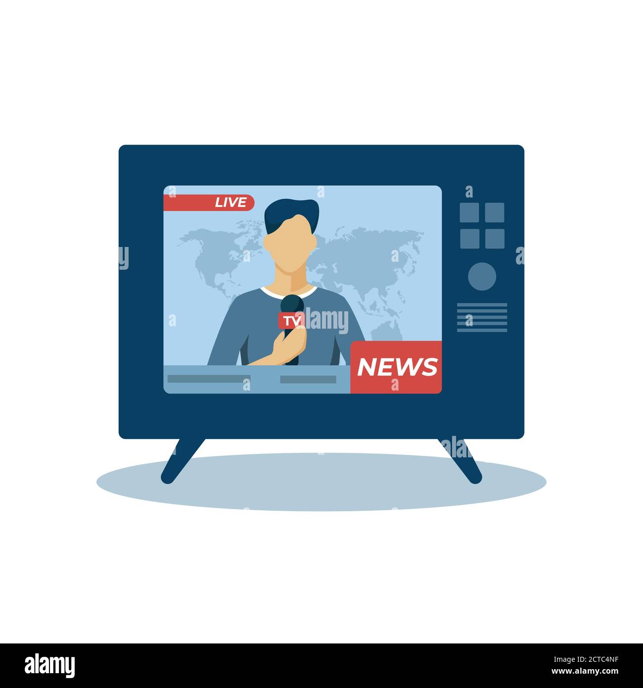 Newscaster tv screen Stock Vector Images - Alamy