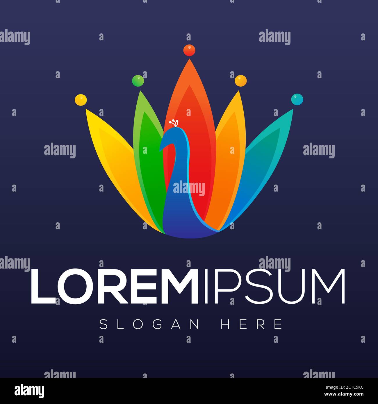 Peacock logo hi-res stock photography and images - Alamy