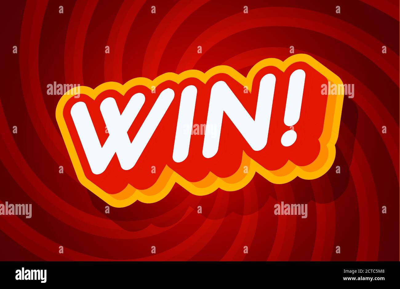 win red and yellow text effect template with 3d type style and retro ...