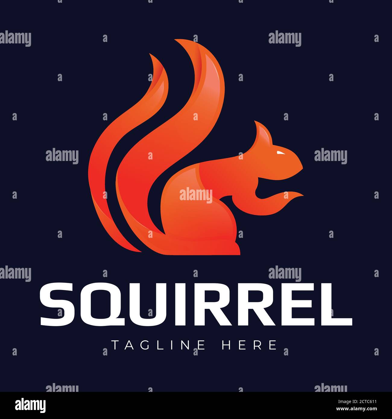Abstract And Playful Squirrel Logo Stock Vector Image & Art - Alamy