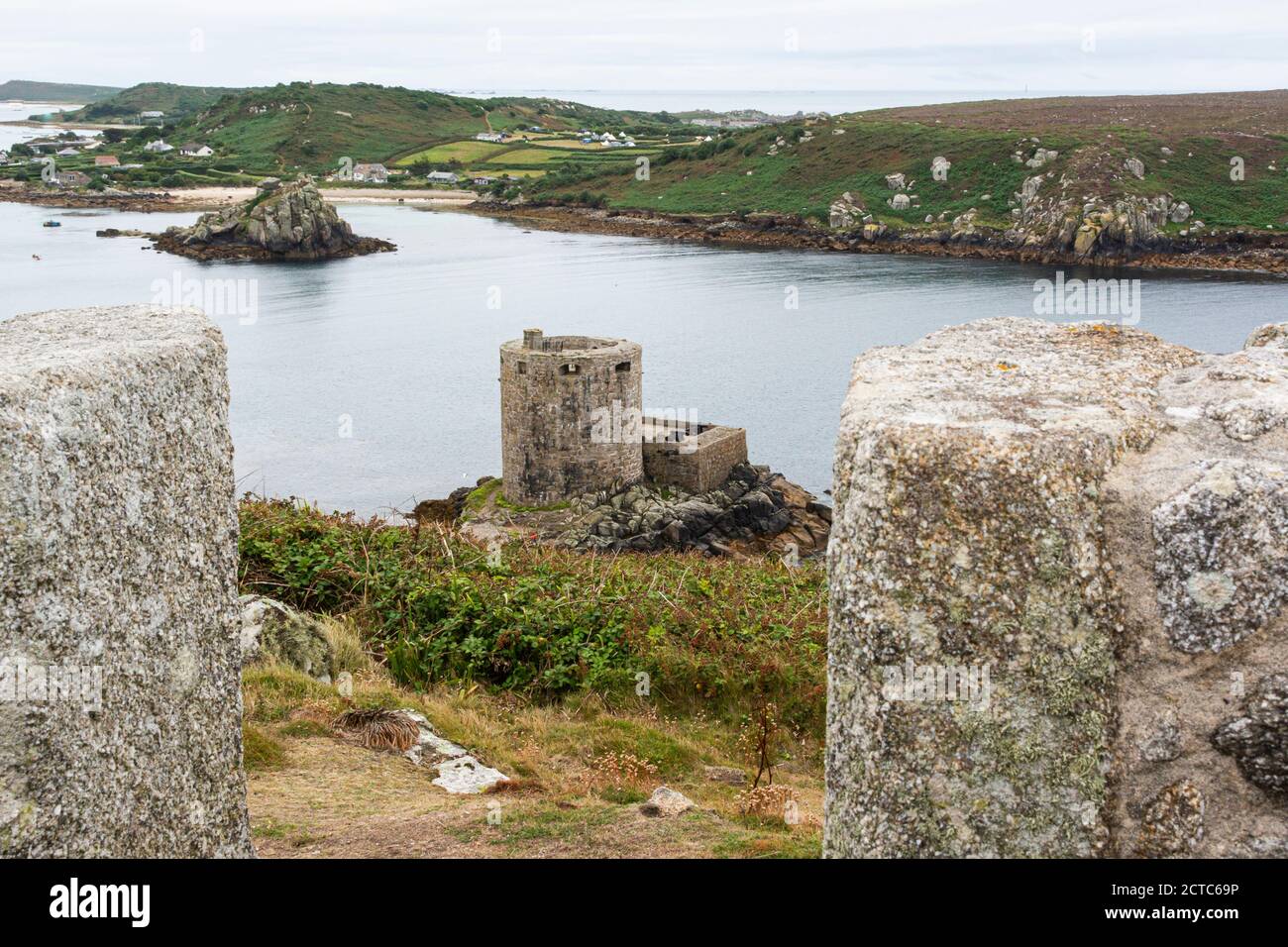 Cromwell's Castle seen from King Charles's Castle, Tresco, Isles of ...