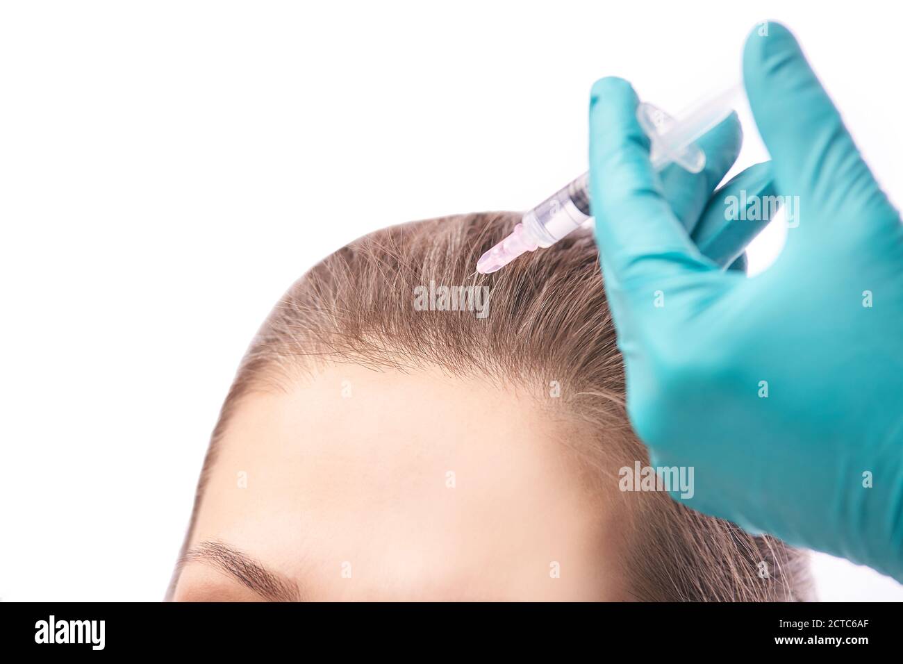 Cosmetology skin care. Face derma injection. Facial treatment Stock ...