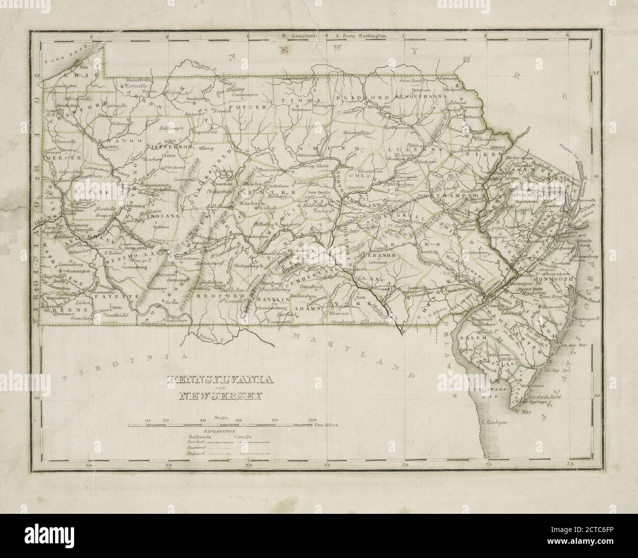 Pennsylvania maps hi-res stock photography and images - Alamy