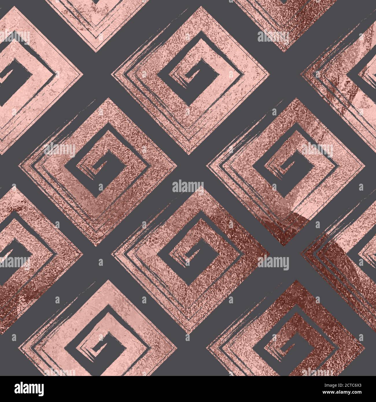 Rose Gold Geometric Seamless Pattern Background. Vector Illustration ...