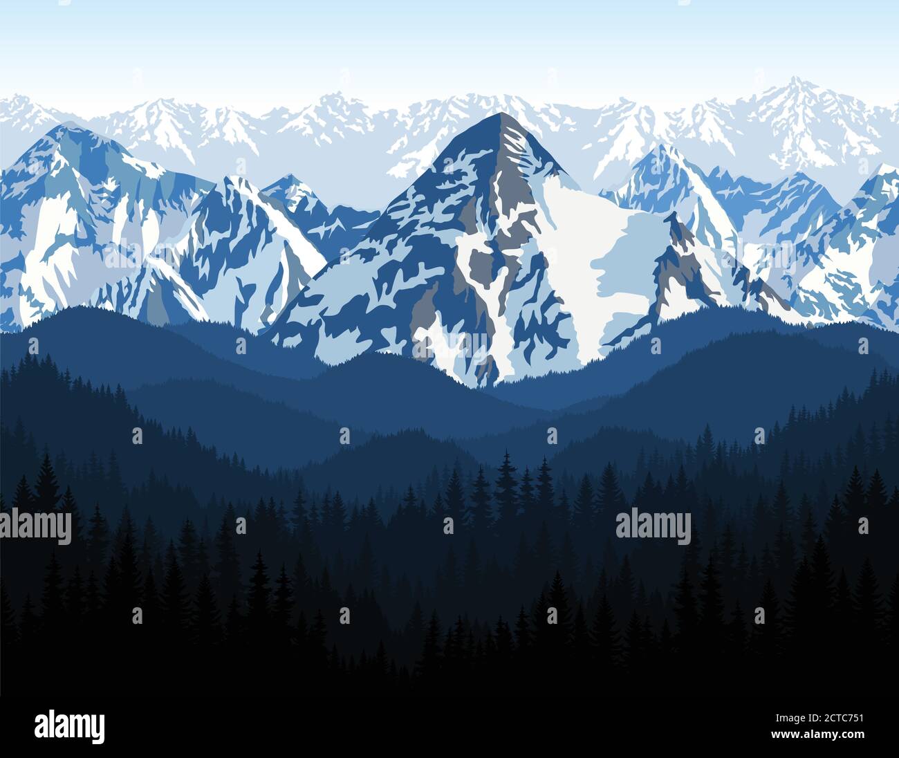 Karakoram mountain range Stock Vector Images - Alamy