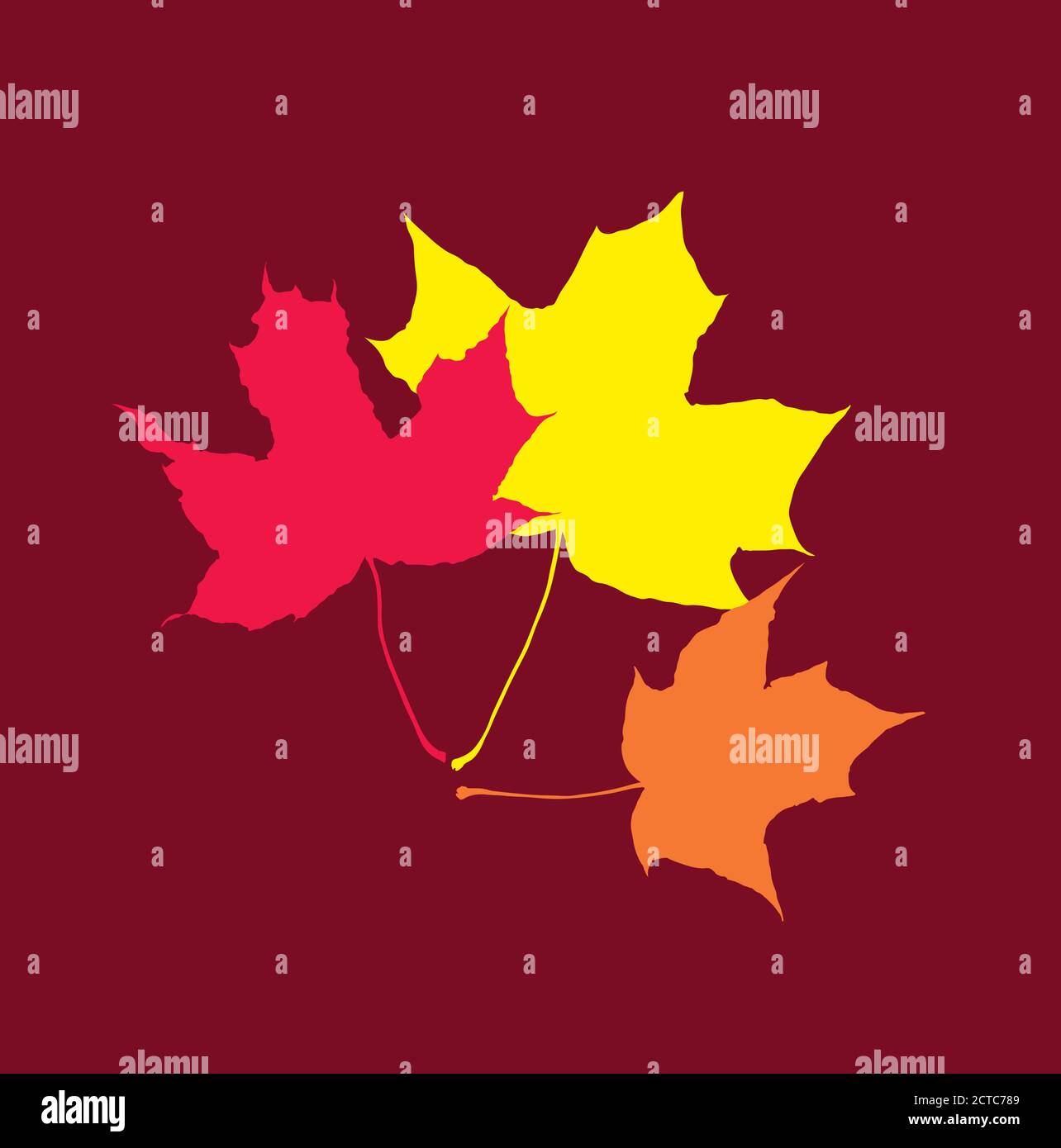 Three maple leaf-colored red autumn clipart for different purposes ...