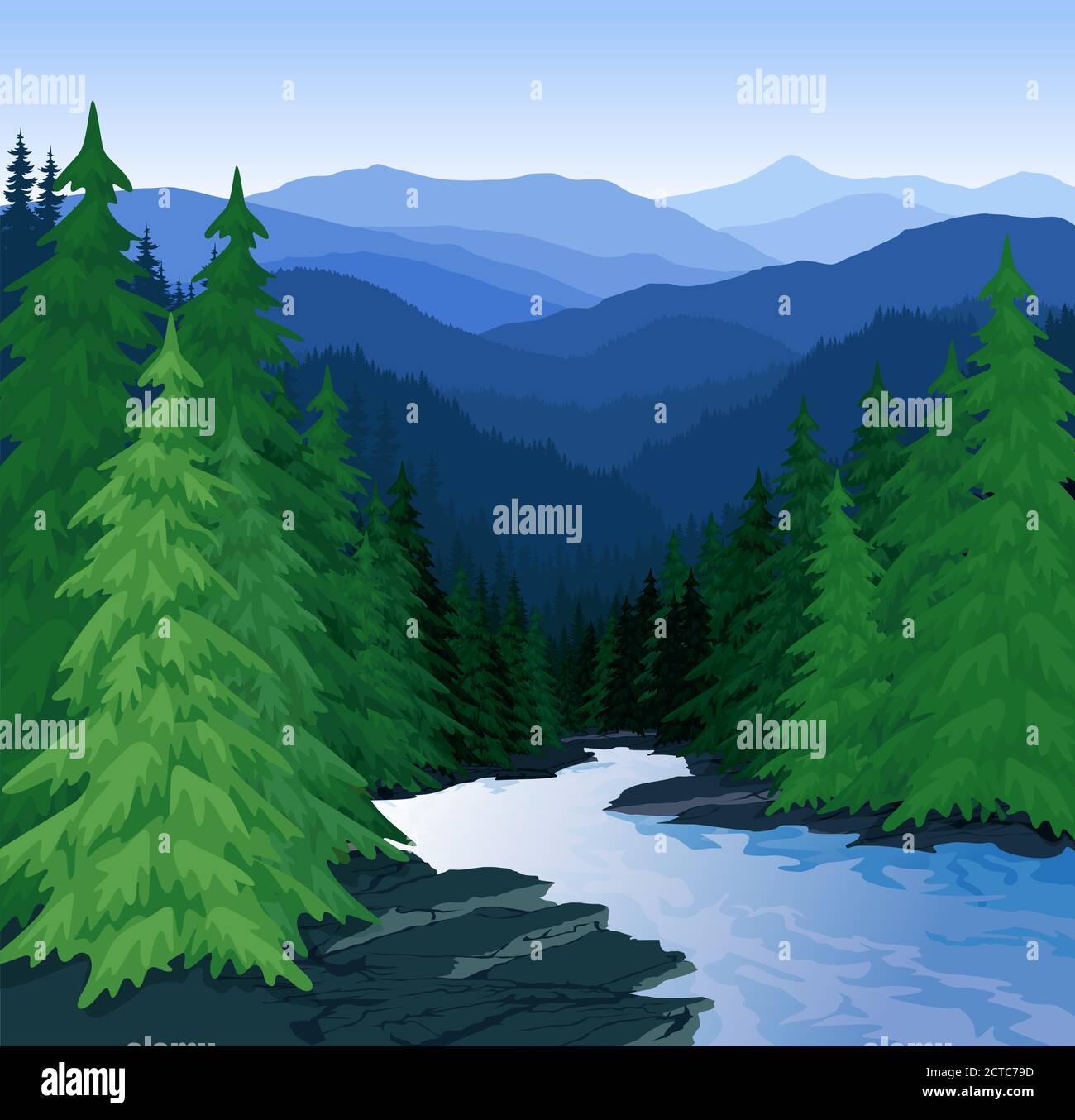 Whitewater branch Stock Vector Images - Alamy