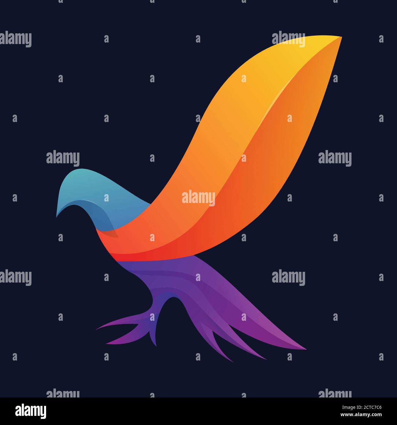 Abstract Colorful Pigeon Logo Template Stock Vector Image & Art - Alamy