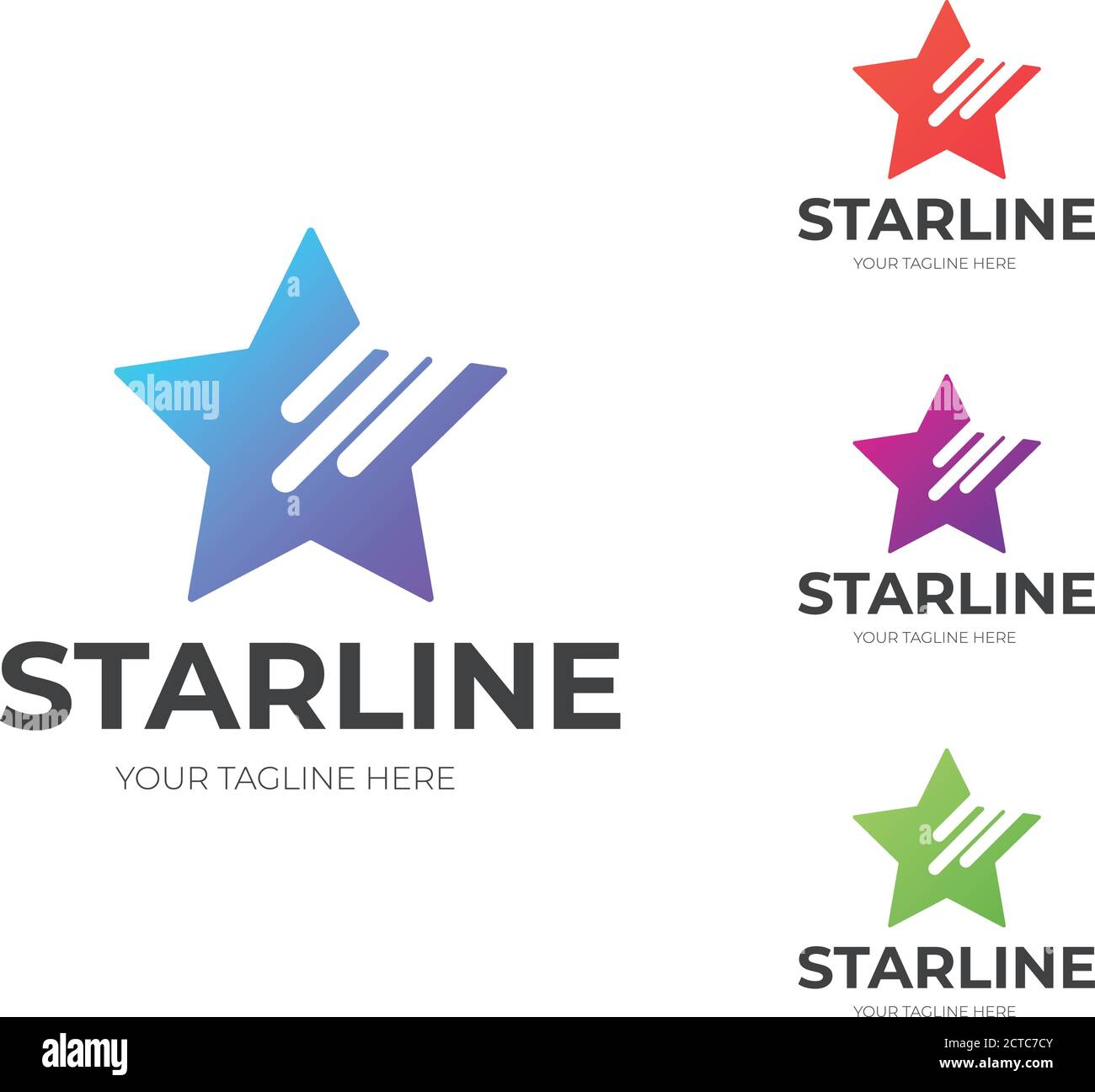 Professional Star and Line Logo Design Stock Vector Image & Art - Alamy